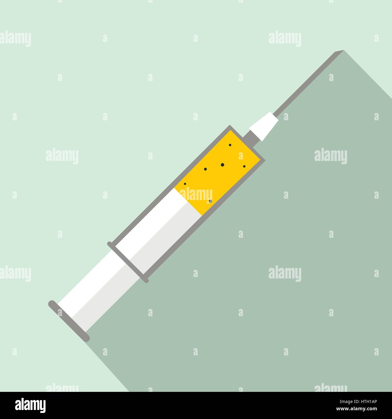 Syringe green color medicine Stock Vector Images - Alamy