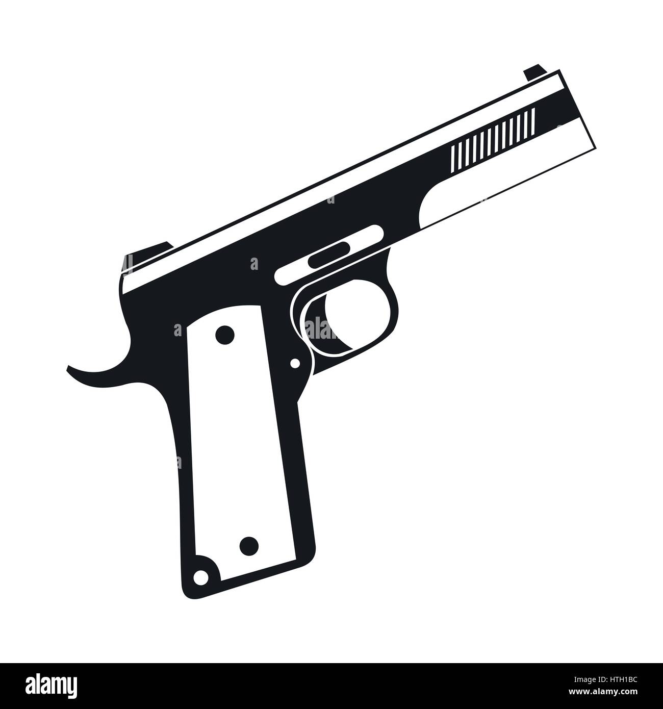 Gun icon, black simple style Stock Vector Image & Art - Alamy