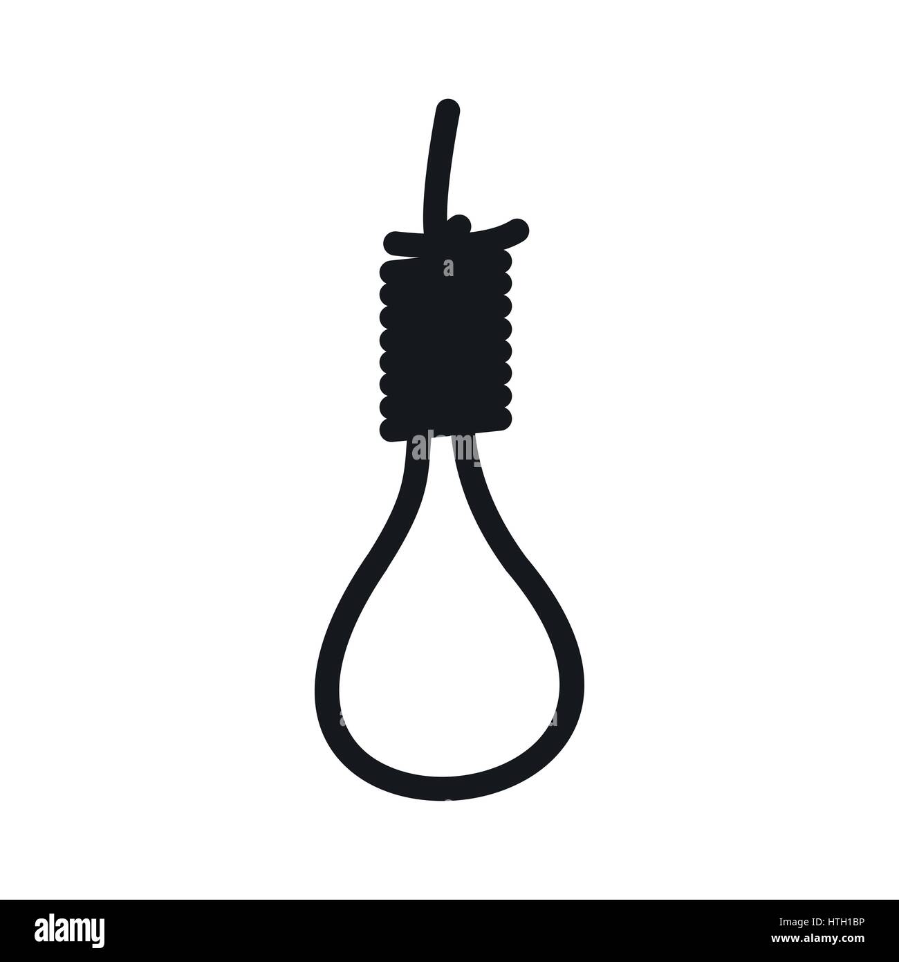 Loop of rope icon, black simple style Stock Vector Image & Art - Alamy
