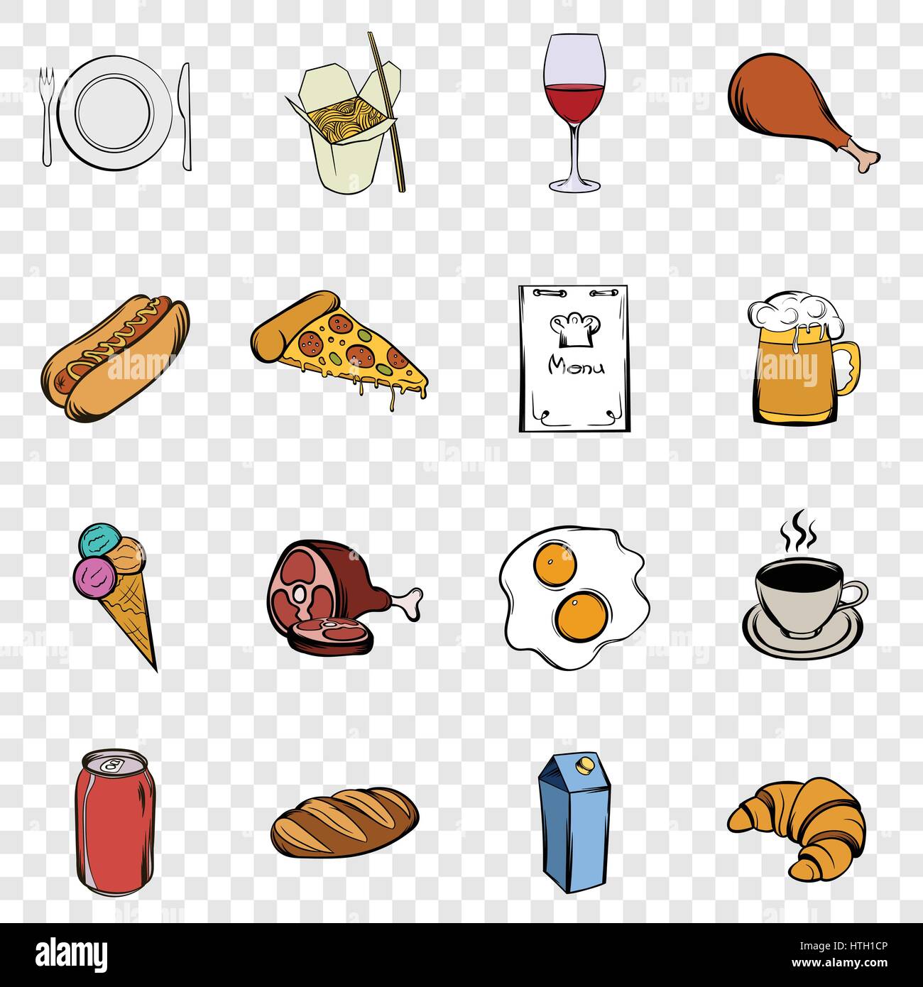 Food set icons Stock Vector Image & Art - Alamy