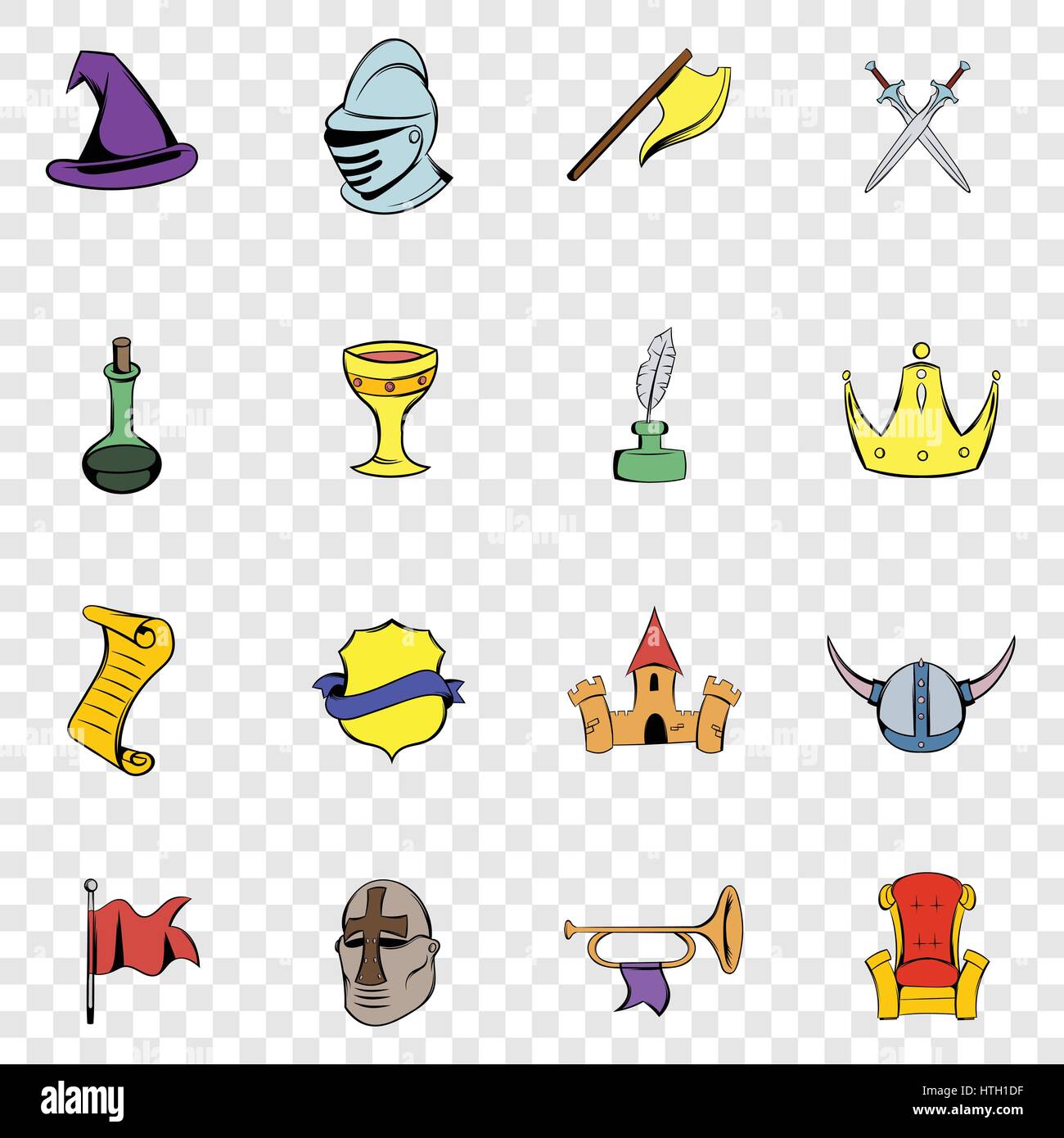 Medieval set icons Stock Vector Image & Art - Alamy