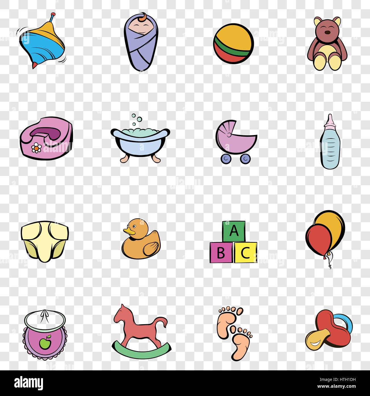 Baby set icons Stock Vector Image & Art - Alamy