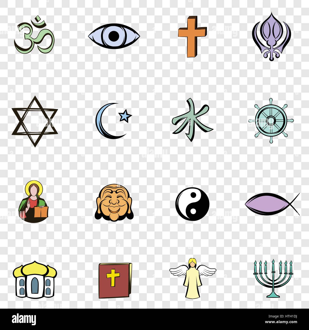 Religion set icons Stock Vector Image & Art - Alamy