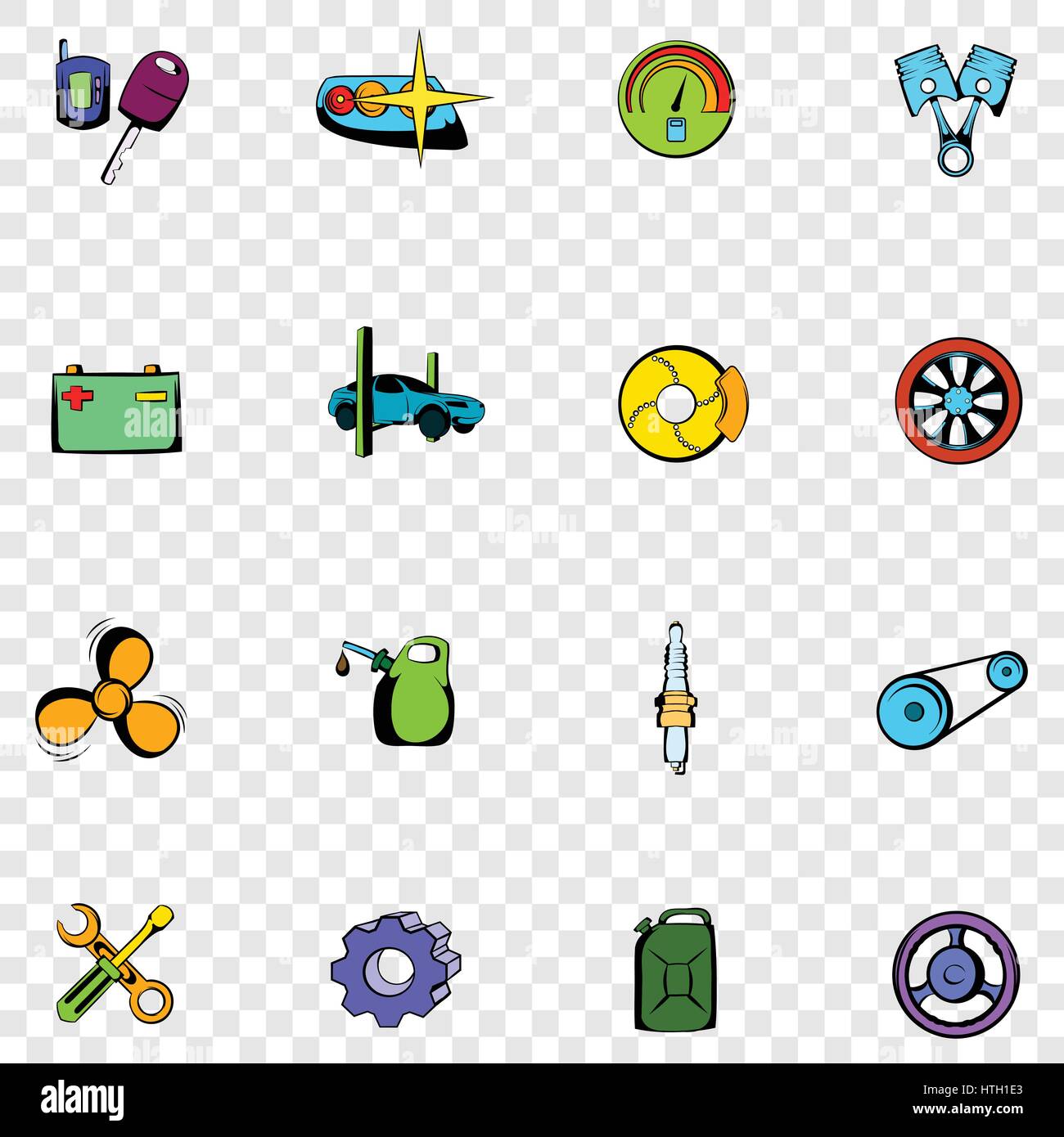Car service set icons Stock Vector Image & Art - Alamy