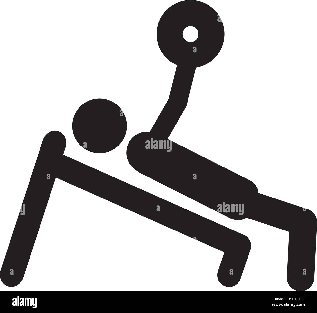 monochrome pictogram of man with training weightlifting Stock Vector ...