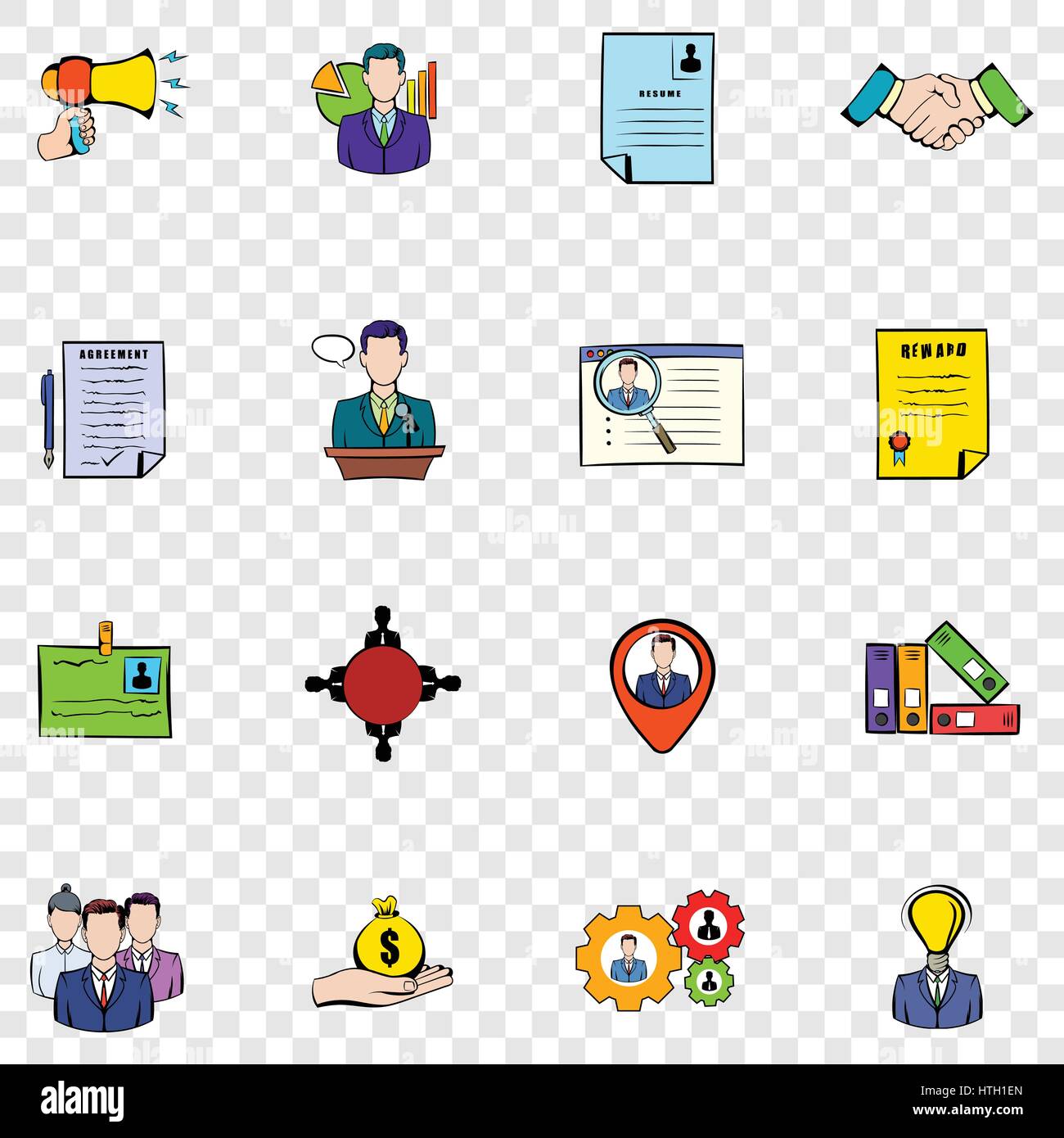 Human resources set icons Stock Vector Image & Art - Alamy