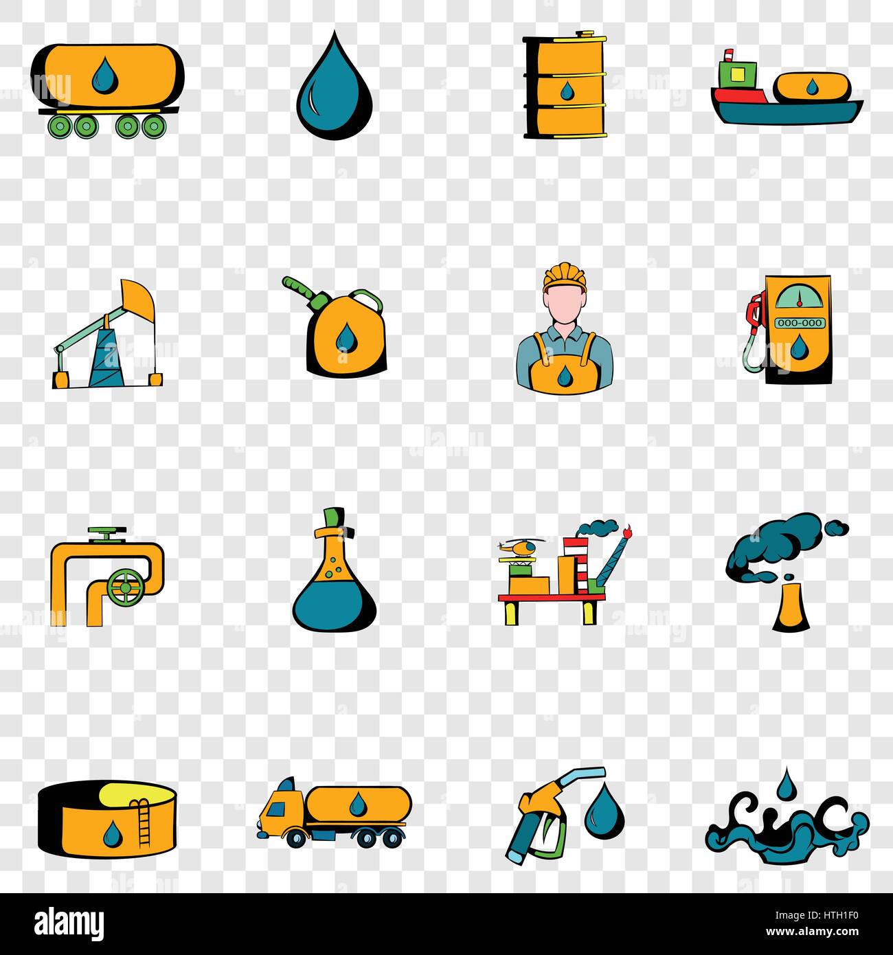 Oil industry set icons Stock Vector Image & Art - Alamy