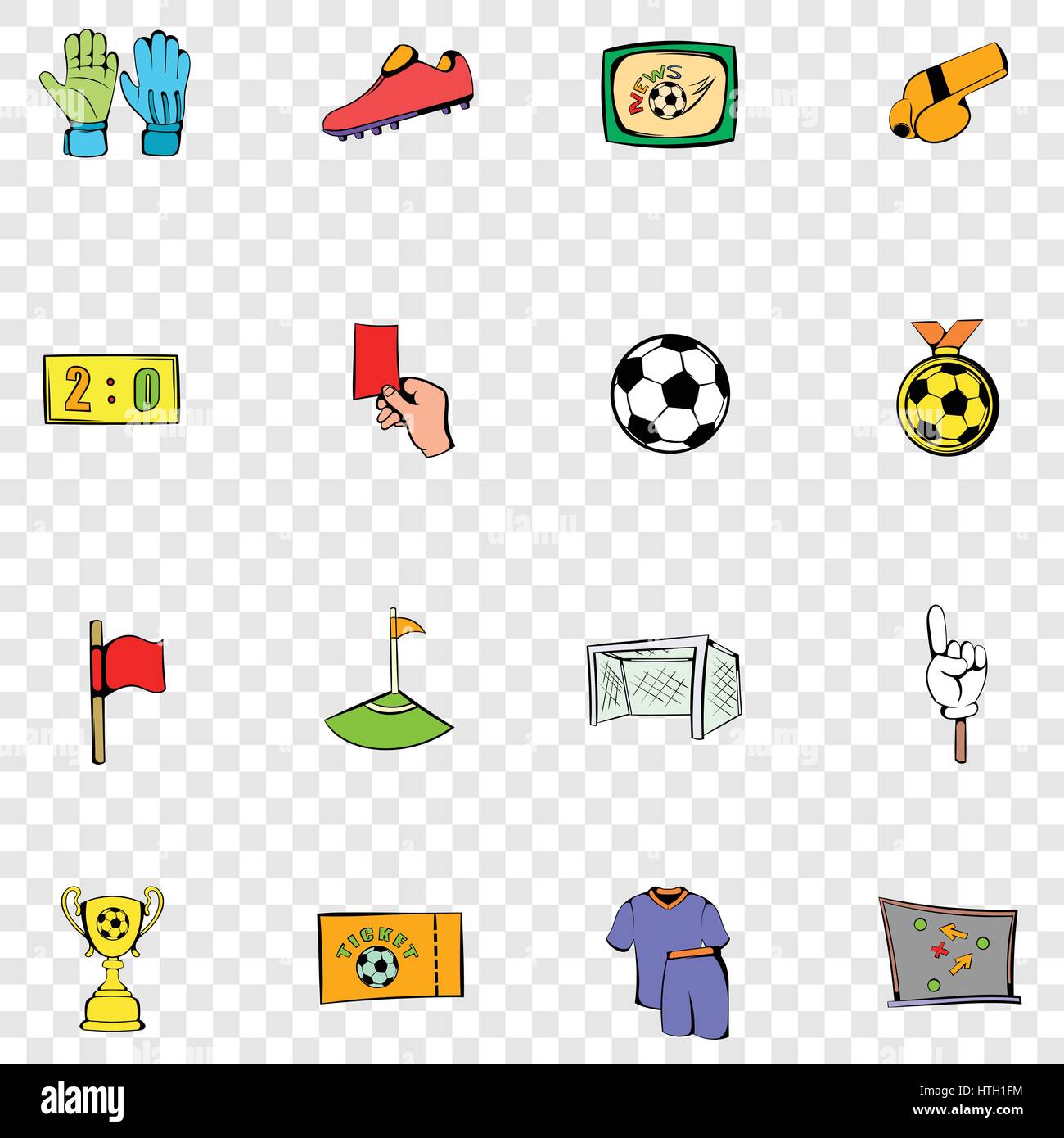 Soccer set icons Stock Vector Image & Art - Alamy