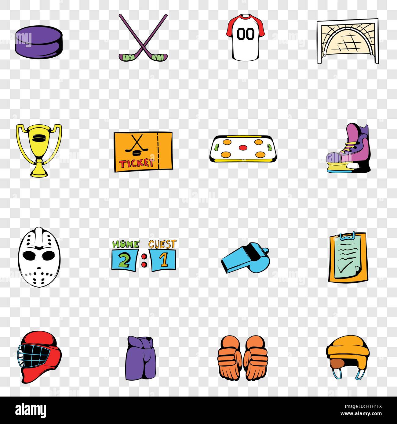 Ice hockey rink icon comics hi-res stock photography and images - Alamy