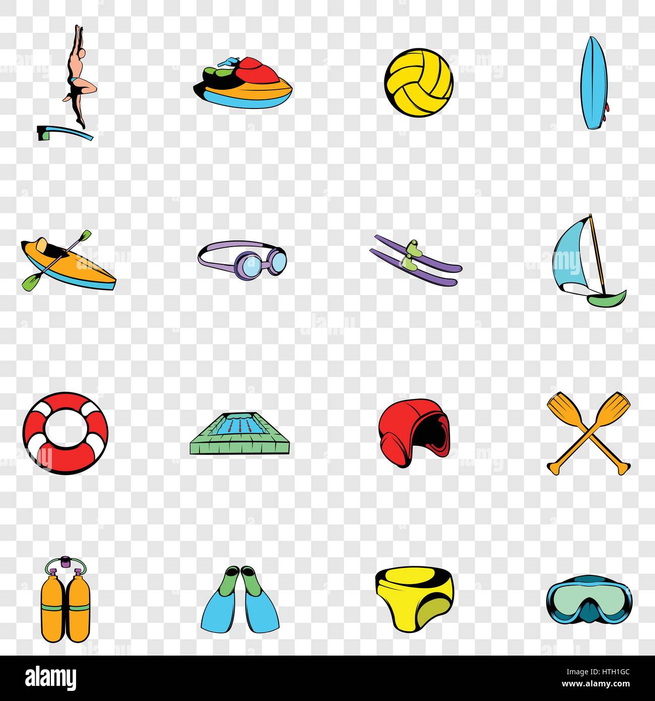 Water Sport set icons Stock Vector Image & Art - Alamy
