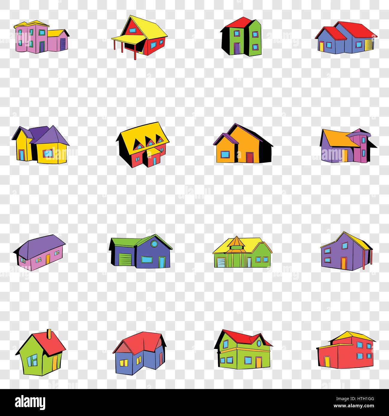 House set icons Stock Vector Image & Art - Alamy