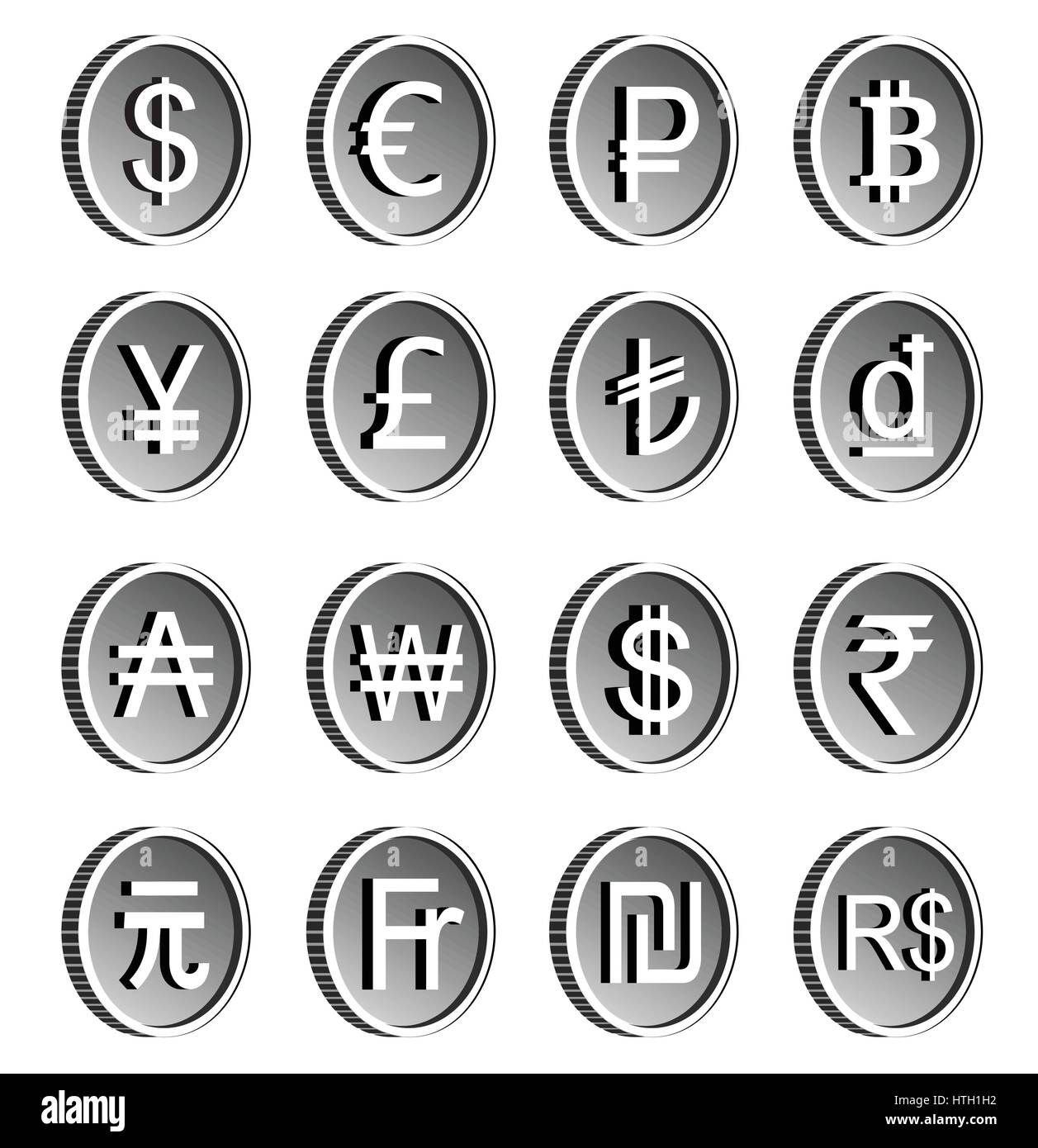 Gold coin icons set, simple style Stock Vector Image & Art - Alamy