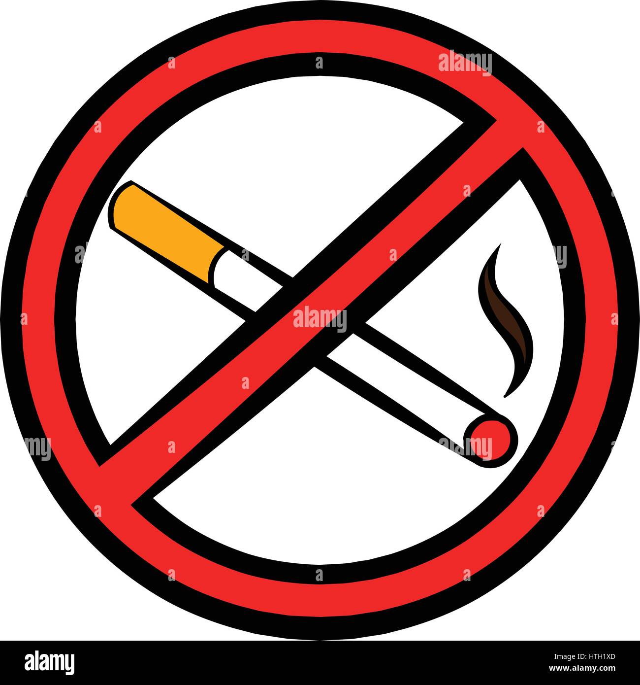 No Smoking Sign Cartoon
