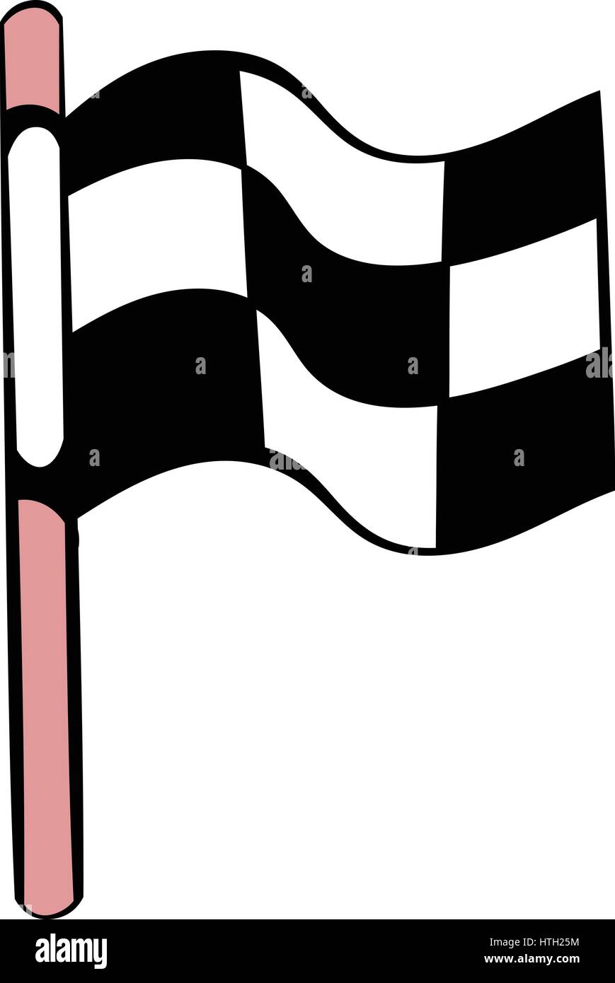 Cartoon illustration start finish line Stock Vector Images - Alamy