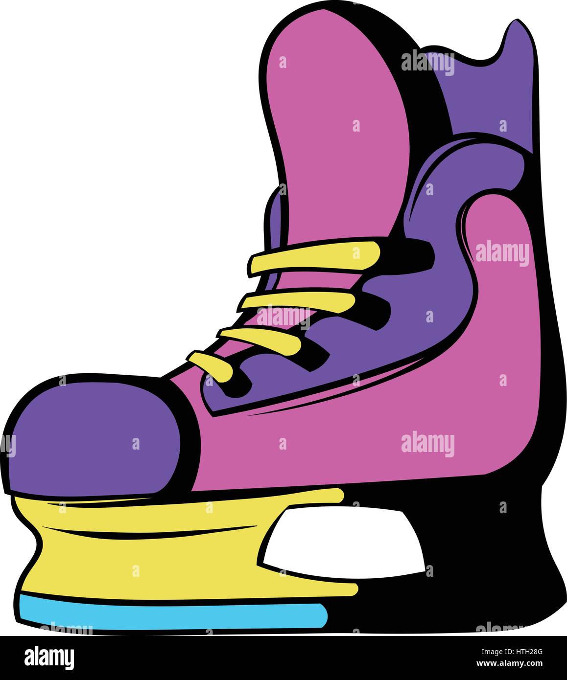 Ice skate boot icon cartoon hi-res stock photography and images - Alamy