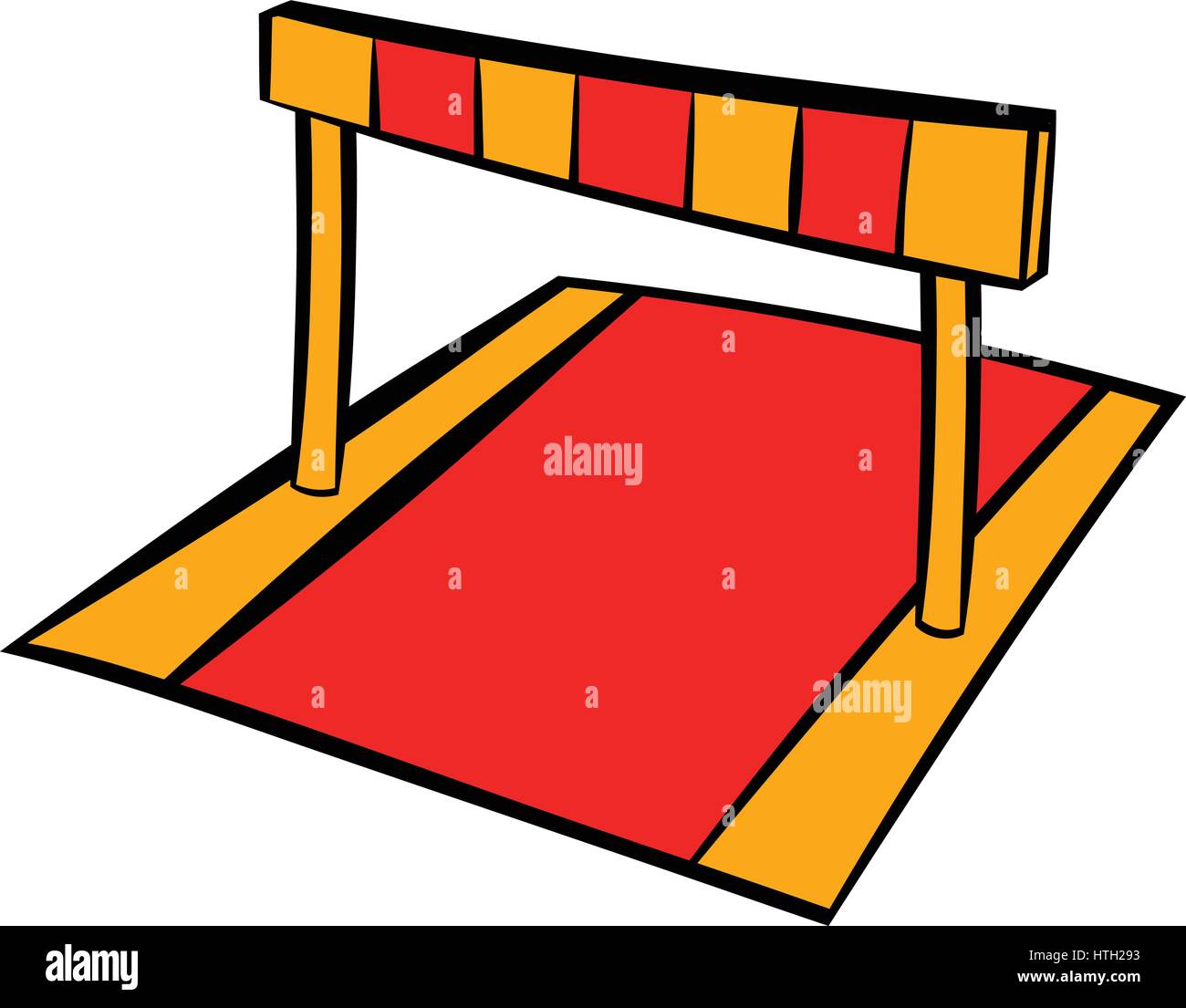 Barriers on treadmill stadium icon, icon cartoon Stock Vector Image ...