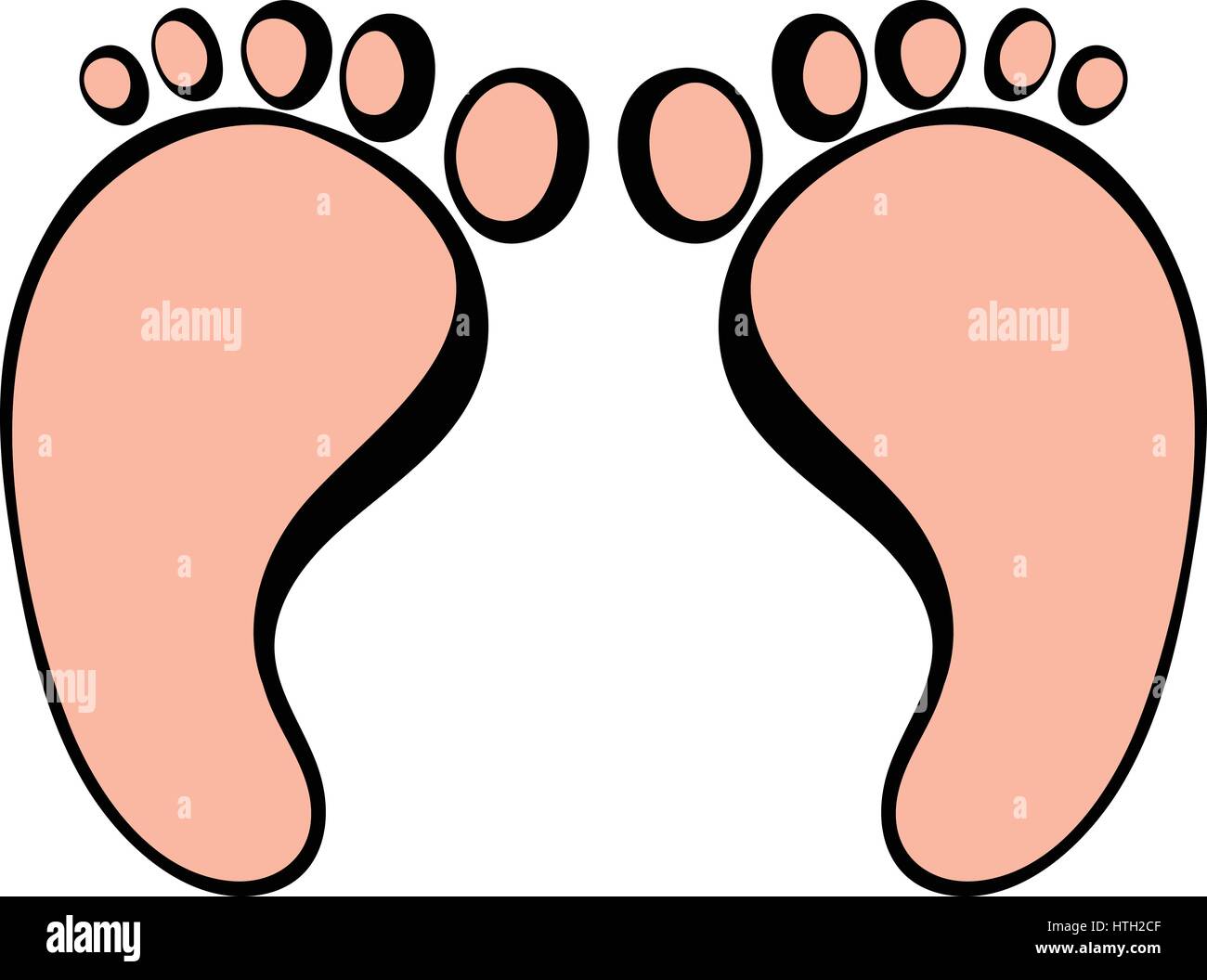 Baby, parent, feet Stock Vector Images - Alamy