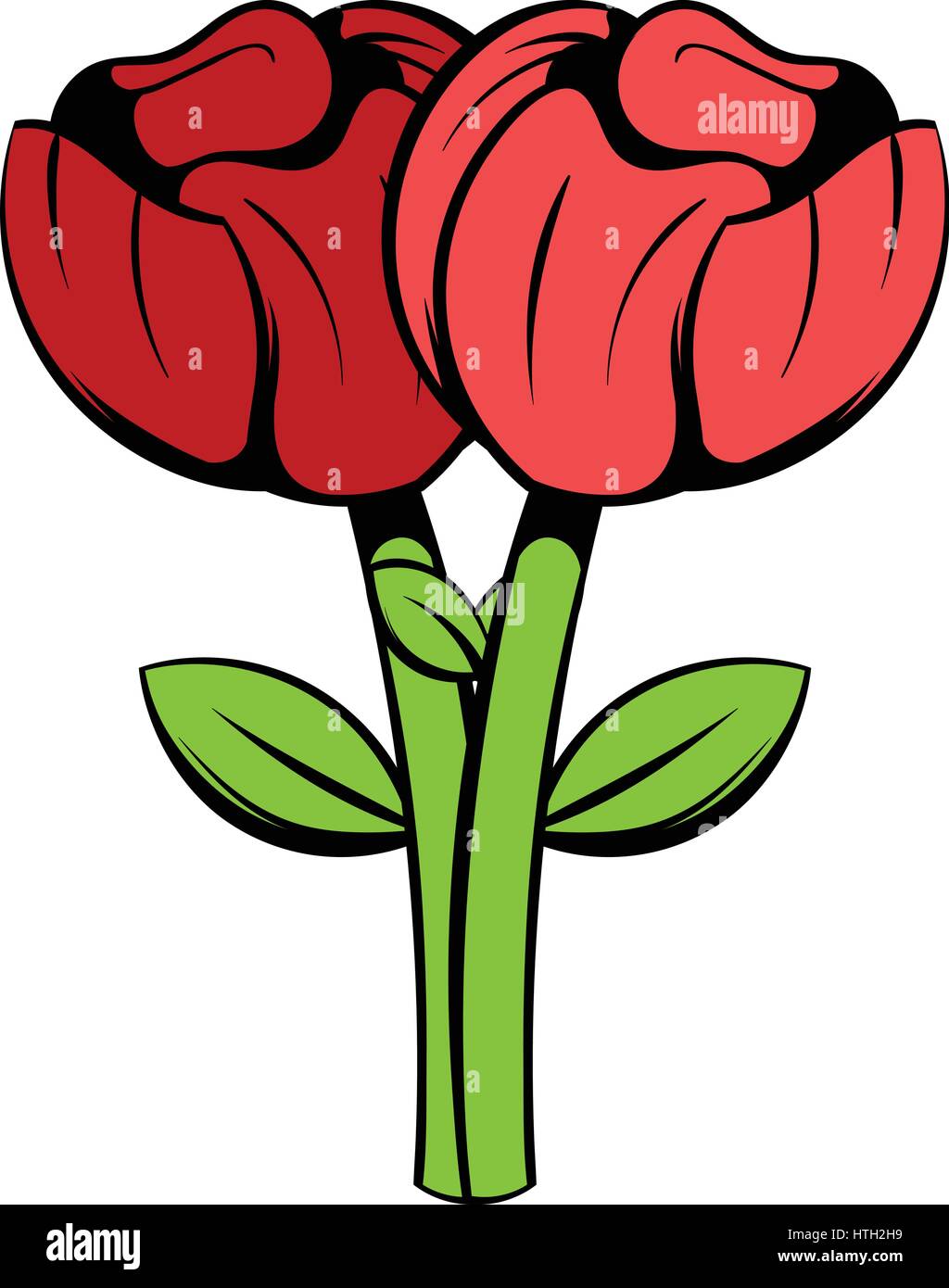 Bouquet of two flowers icon, icon cartoon Stock Vector Image & Art - Alamy