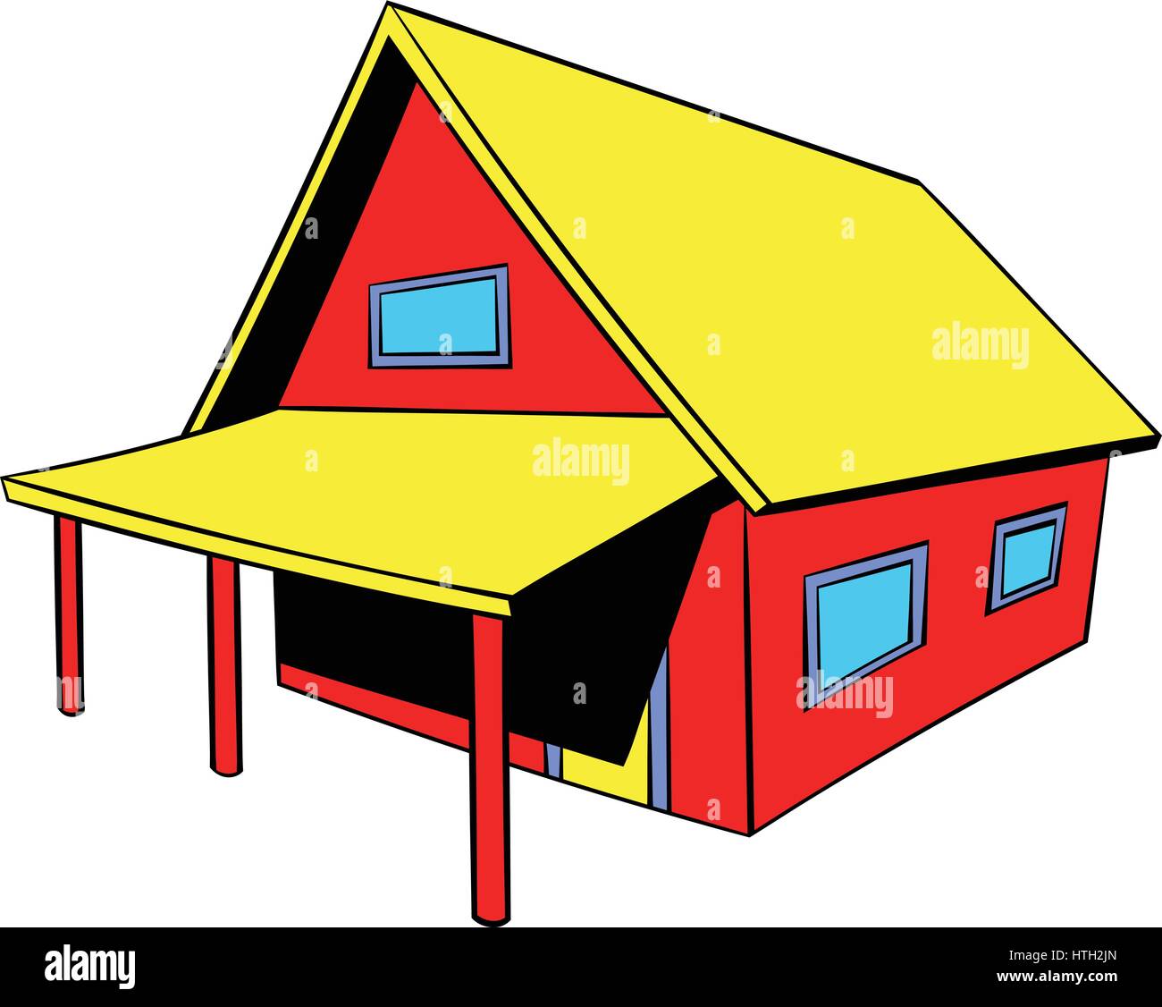 Traditional small village red Stock Vector Images - Alamy