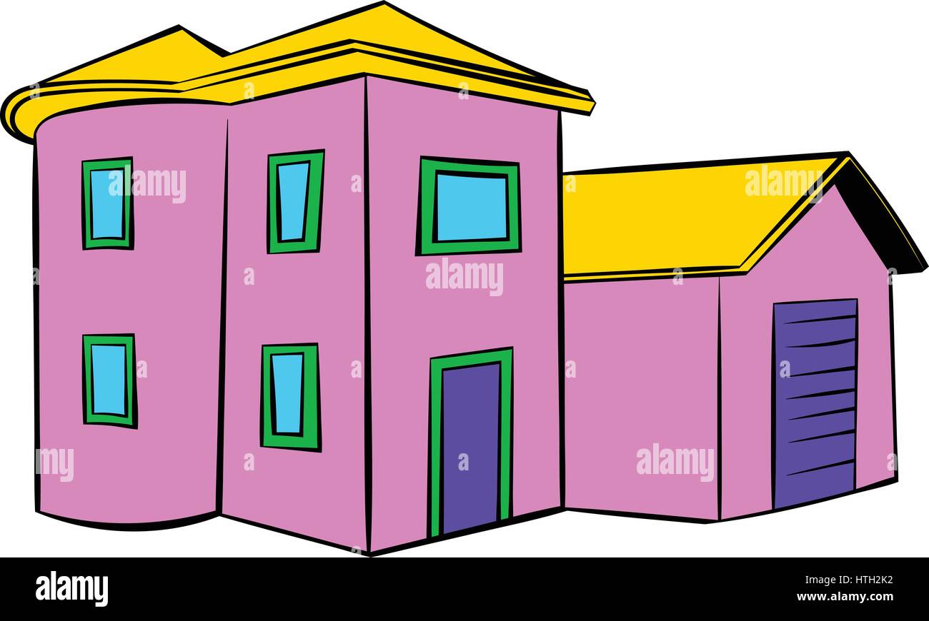 Two storey house icon icon cartoon hi-res stock photography and images ...