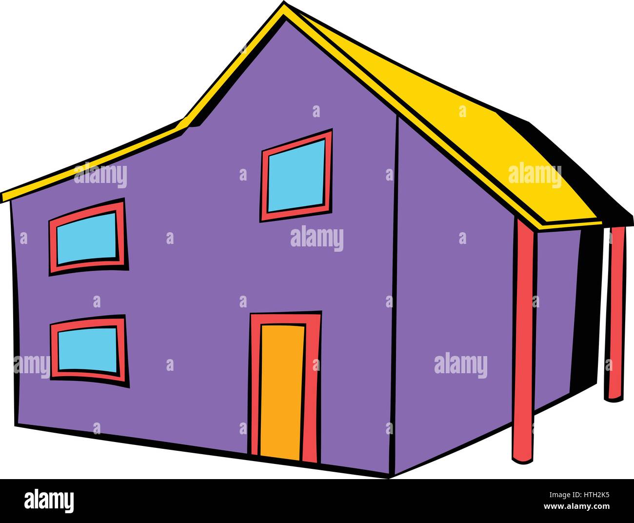 Two storey house icon icon cartoon hi-res stock photography and images ...