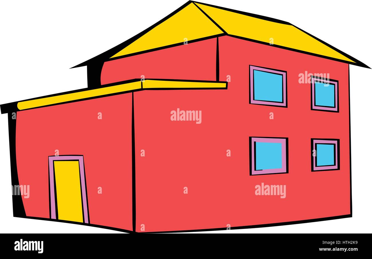 Red house icon, icon cartoon Stock Vector Image & Art - Alamy