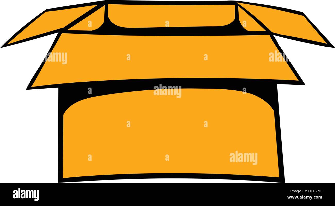 Open empty cardboard icon, icon cartoon Stock Vector Image & Art - Alamy