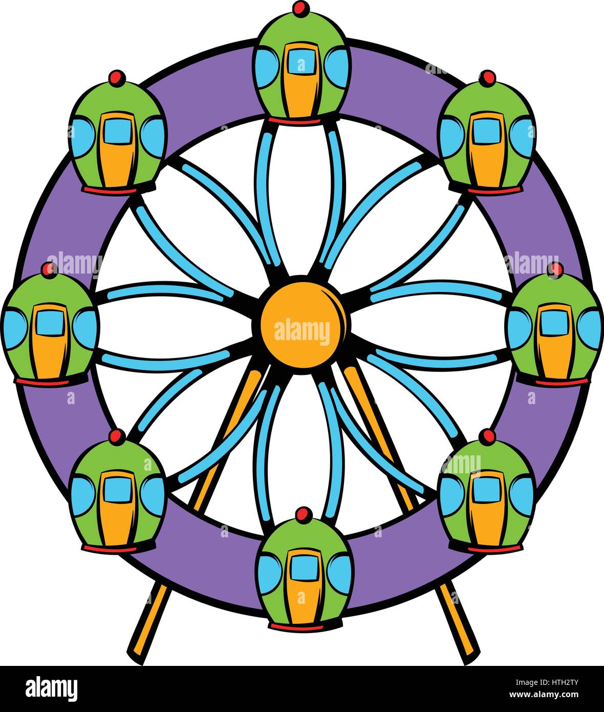 Ferris wheel icon, icon cartoon Stock Vector Image & Art - Alamy