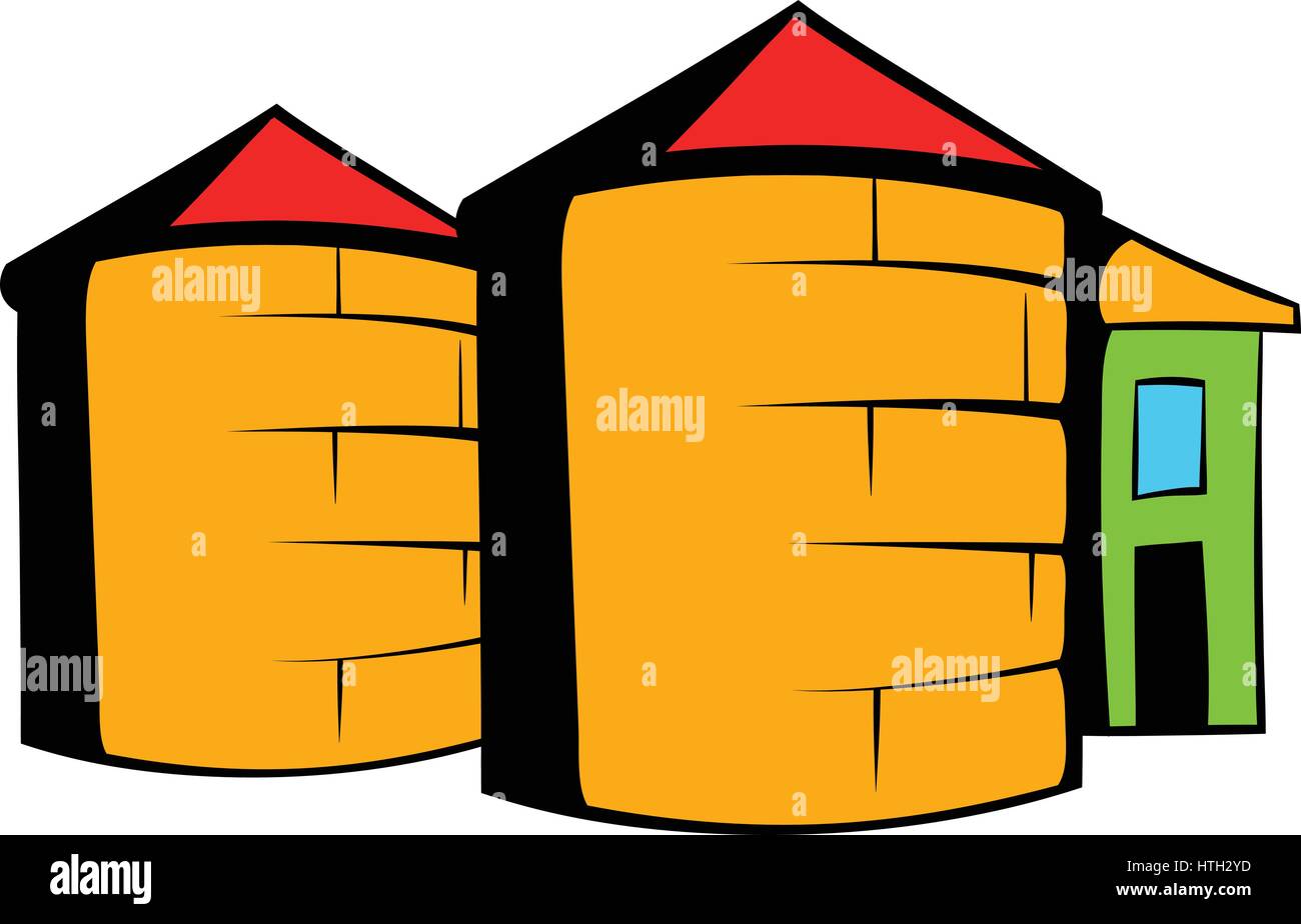 Processing plant icon cartoon Stock Vector Images - Alamy