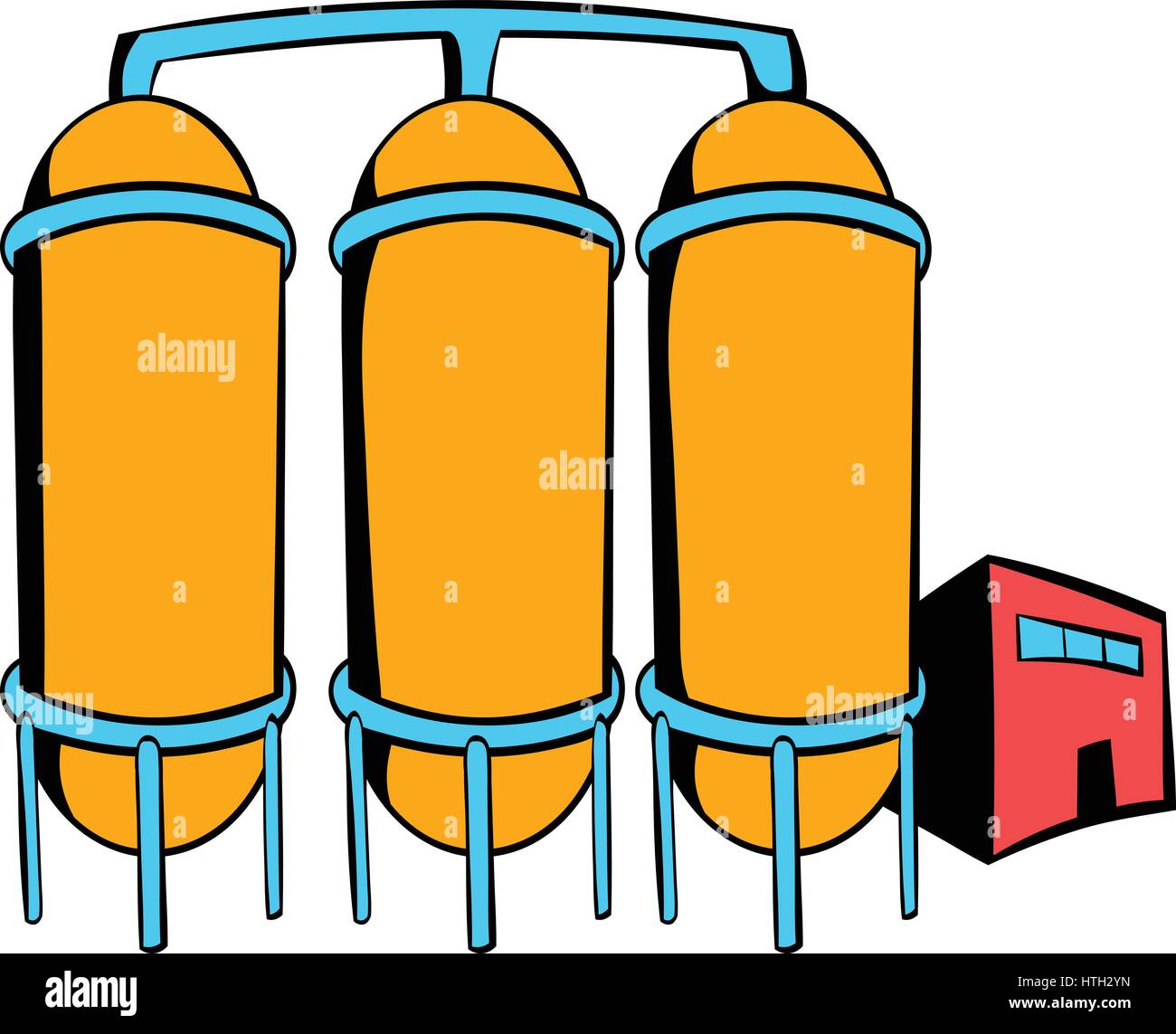 Oil refinery icon icon cartoon hi-res stock photography and images - Alamy