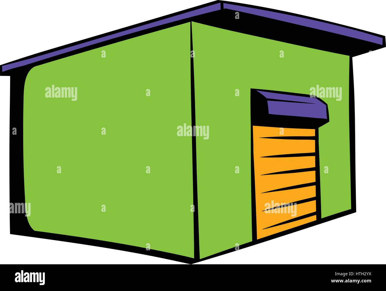 Industrial warehouse with roller door icon Stock Vector Image & Art - Alamy