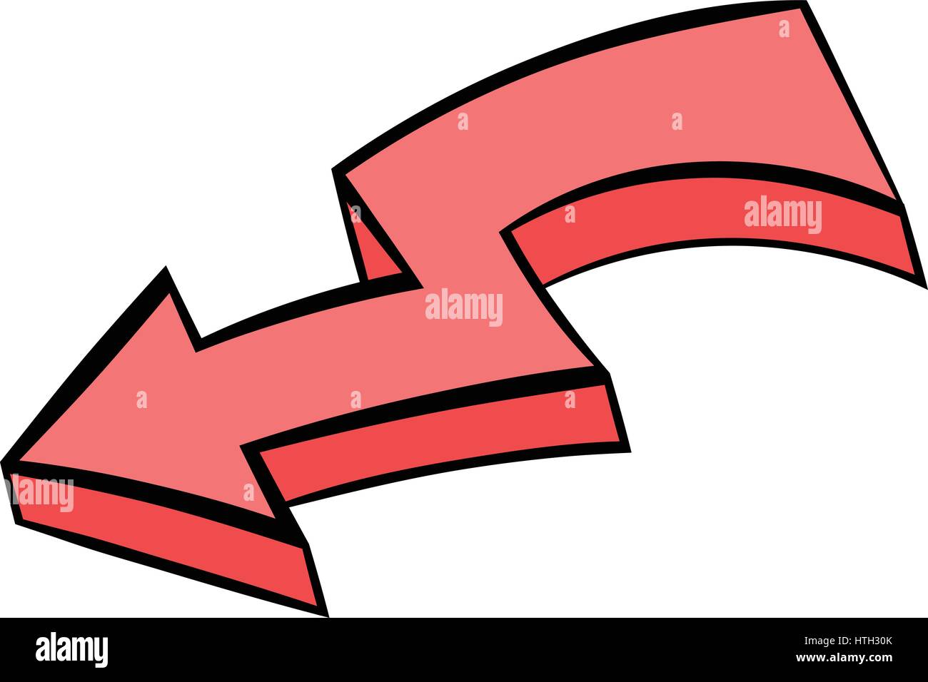 Broken red arrow icon, icon cartoon Stock Vector Image & Art - Alamy