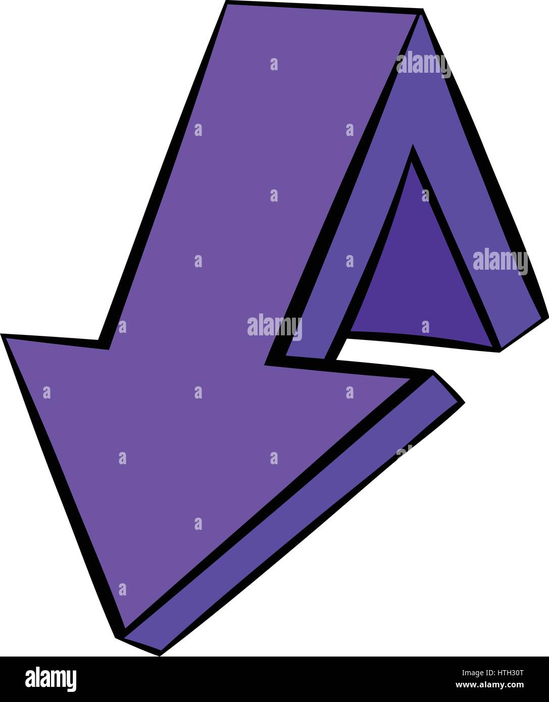 Violet down arrow icon, icon cartoon Stock Vector Image & Art - Alamy