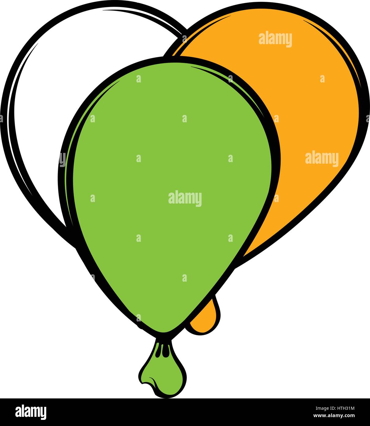 Balloons in irish colors icon, icon cartoon Stock Vector Image & Art ...