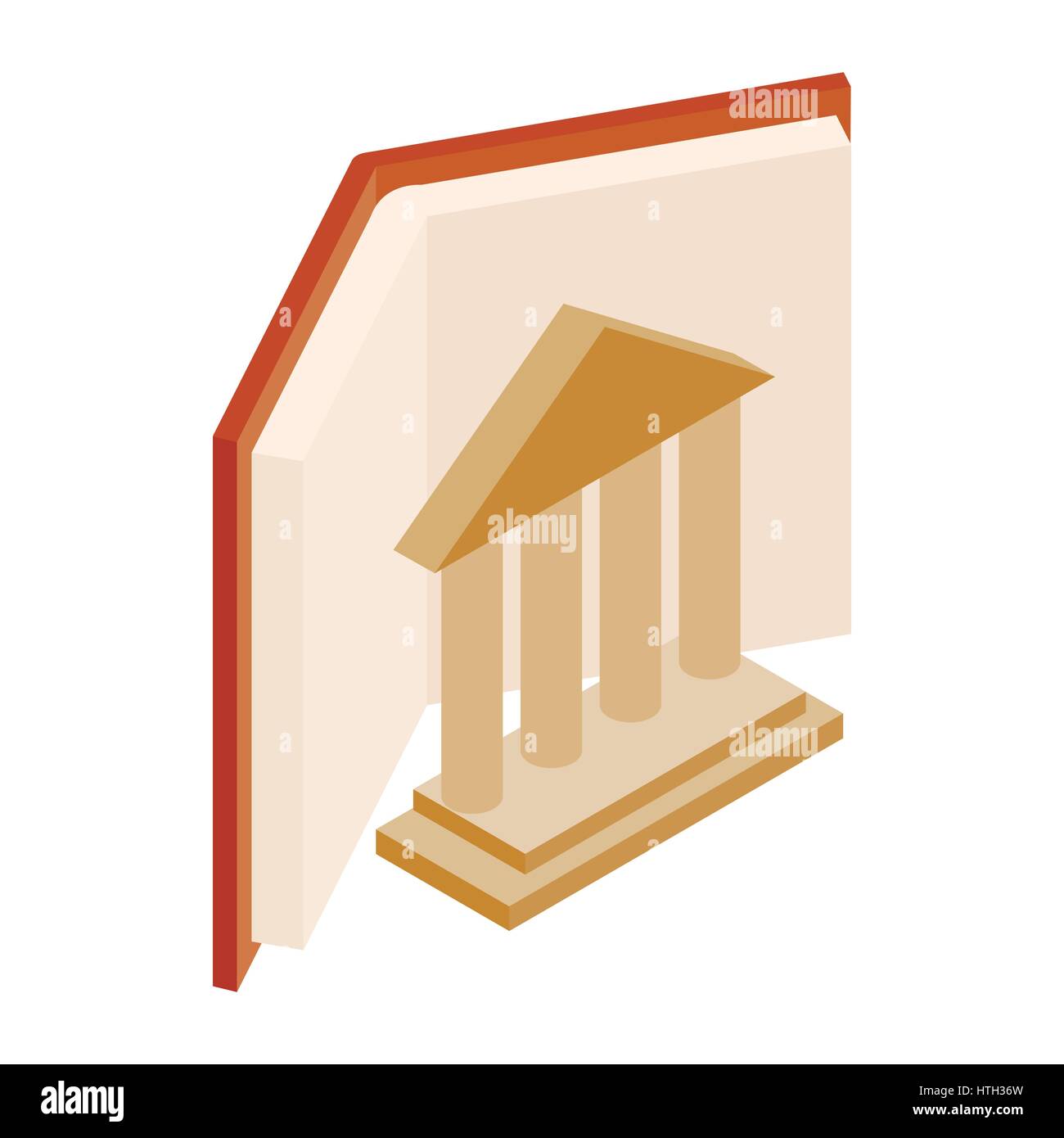 Ancient columns and book icon Stock Vector Image & Art - Alamy