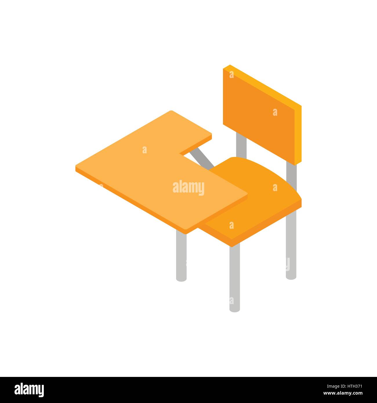 School desk icon, isometric 3d style Stock Vector Image & Art - Alamy