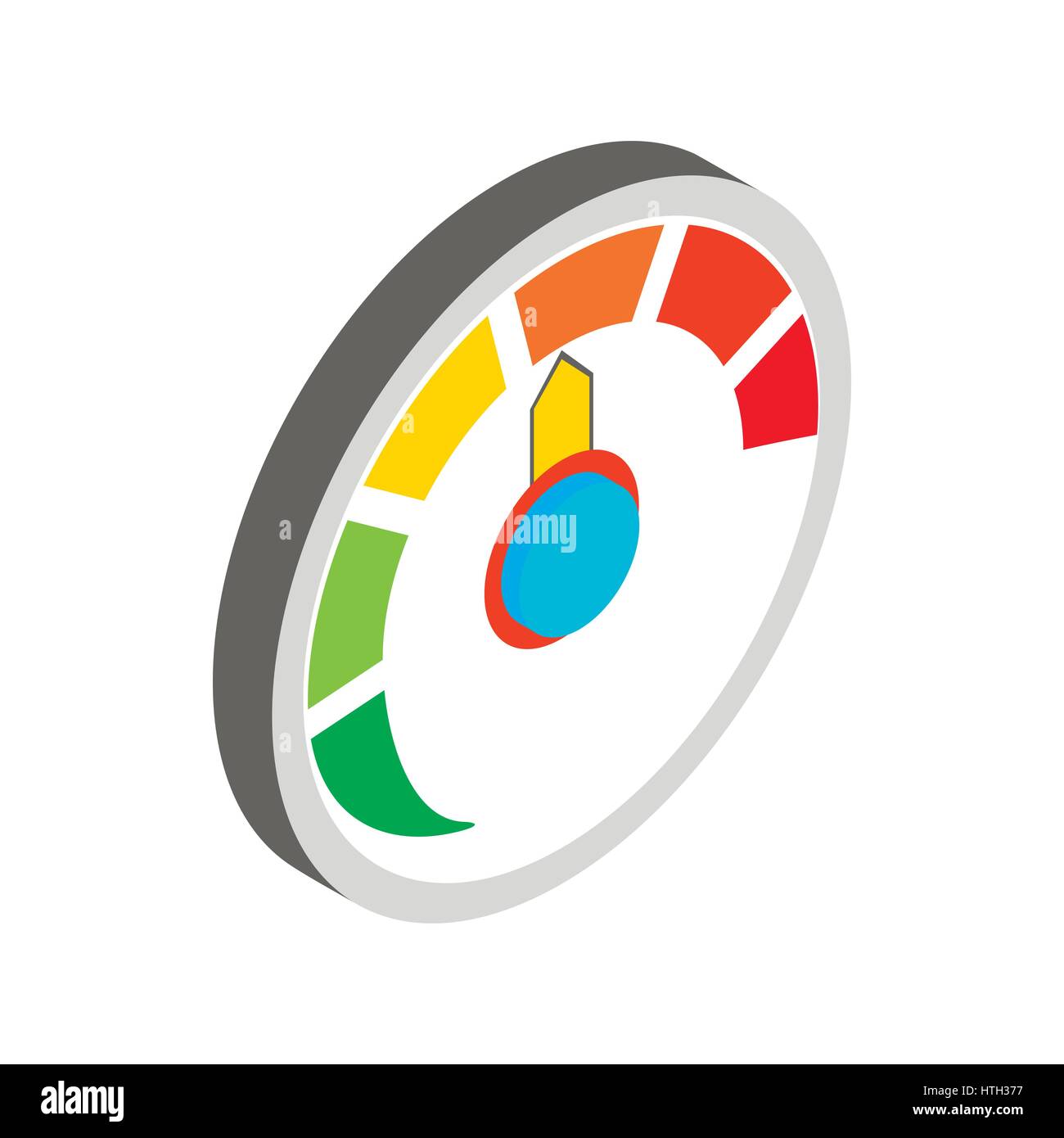 Speedometer icon, isometric 3d style Stock Vector Image & Art - Alamy