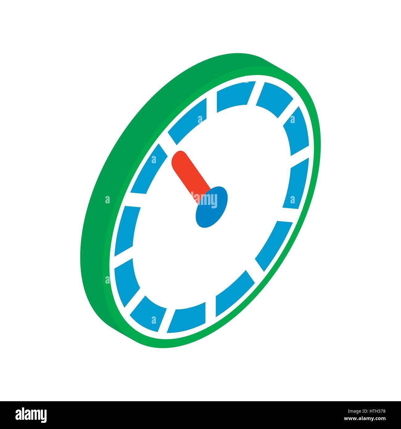 Speedometer or gauge icon, isometric 3d style Stock Vector Image & Art ...