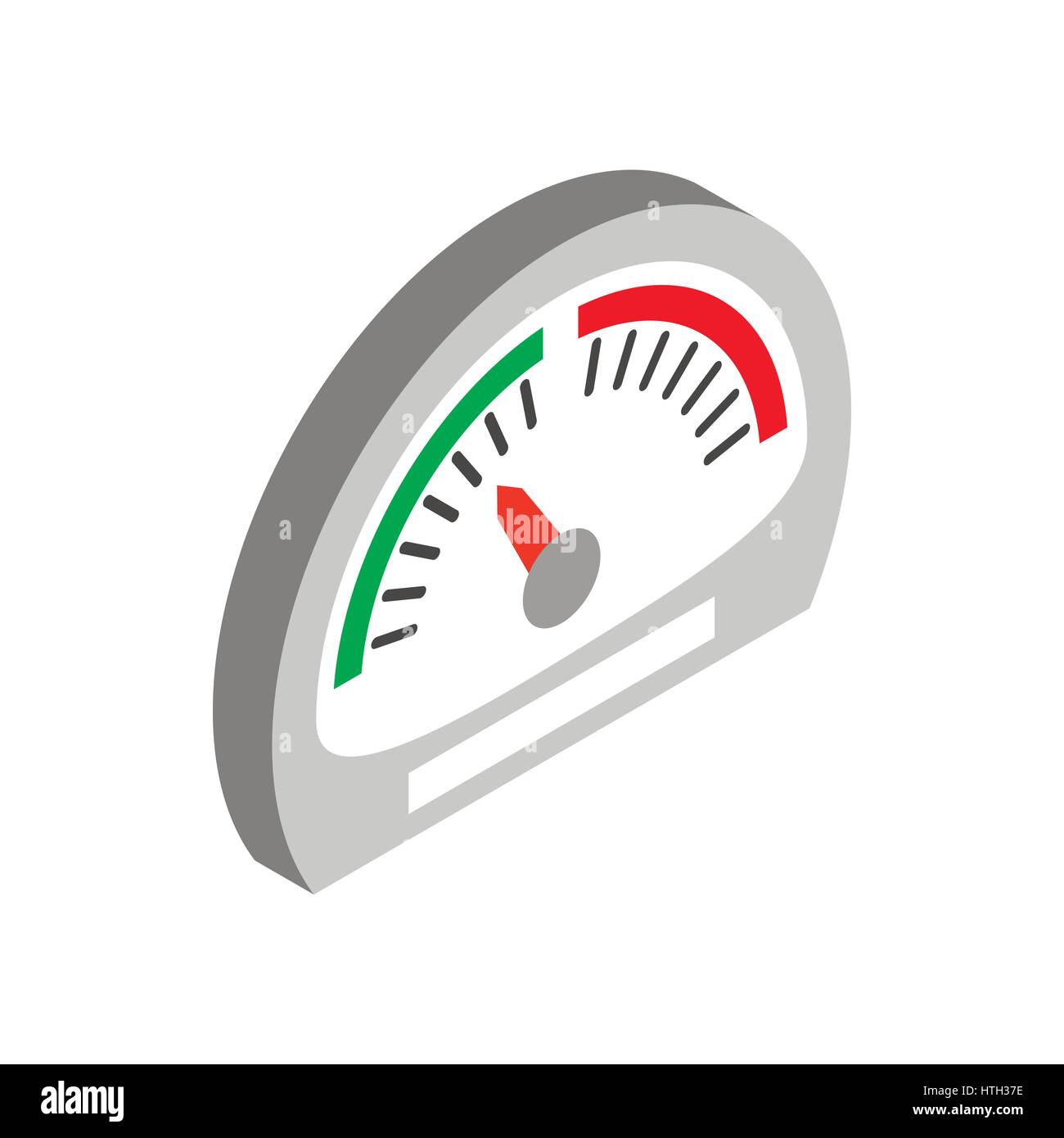 Speedometer or gauge icon, isometric 3d style Stock Vector Image & Art ...
