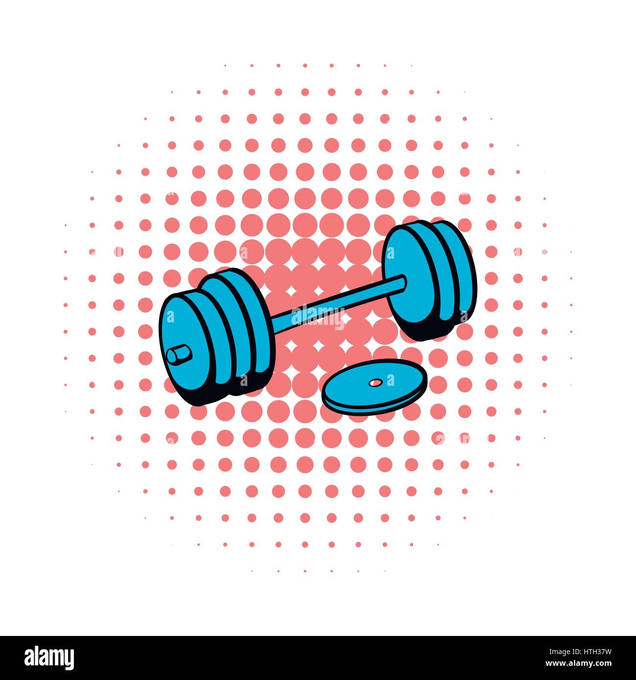 Barbell icon, comics style Stock Vector Image & Art - Alamy