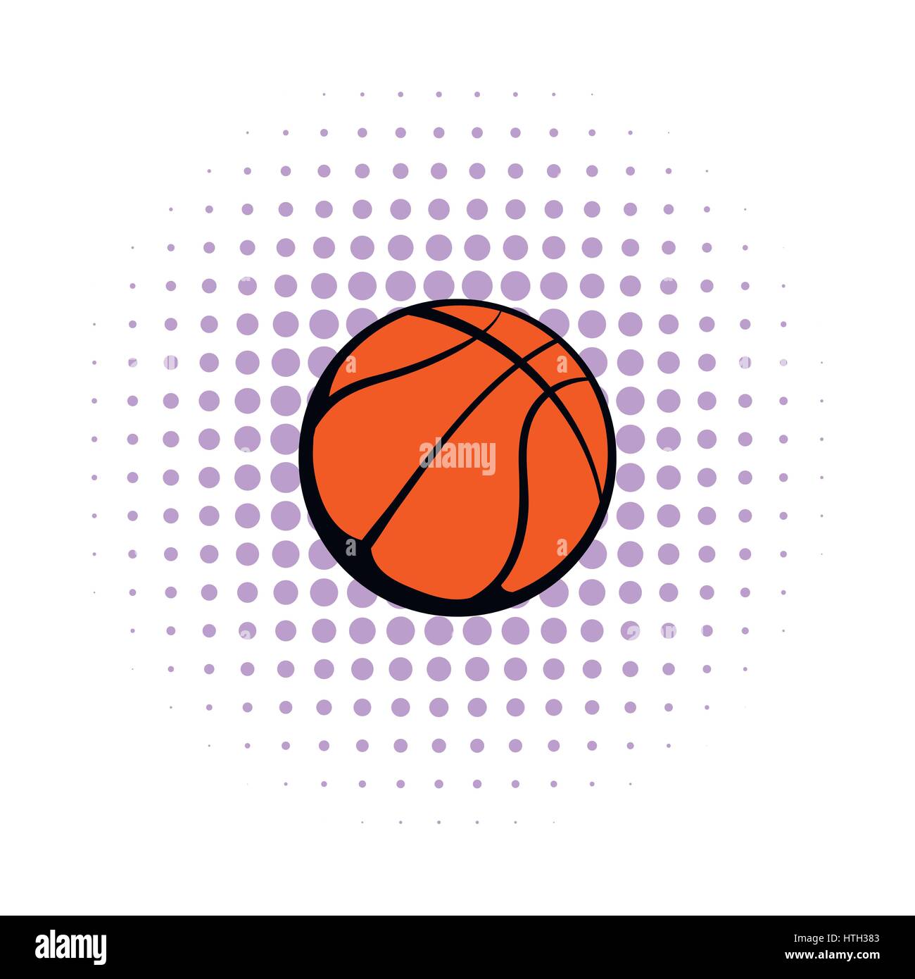 Basketball ball icon, comics style Stock Vector Image & Art - Alamy