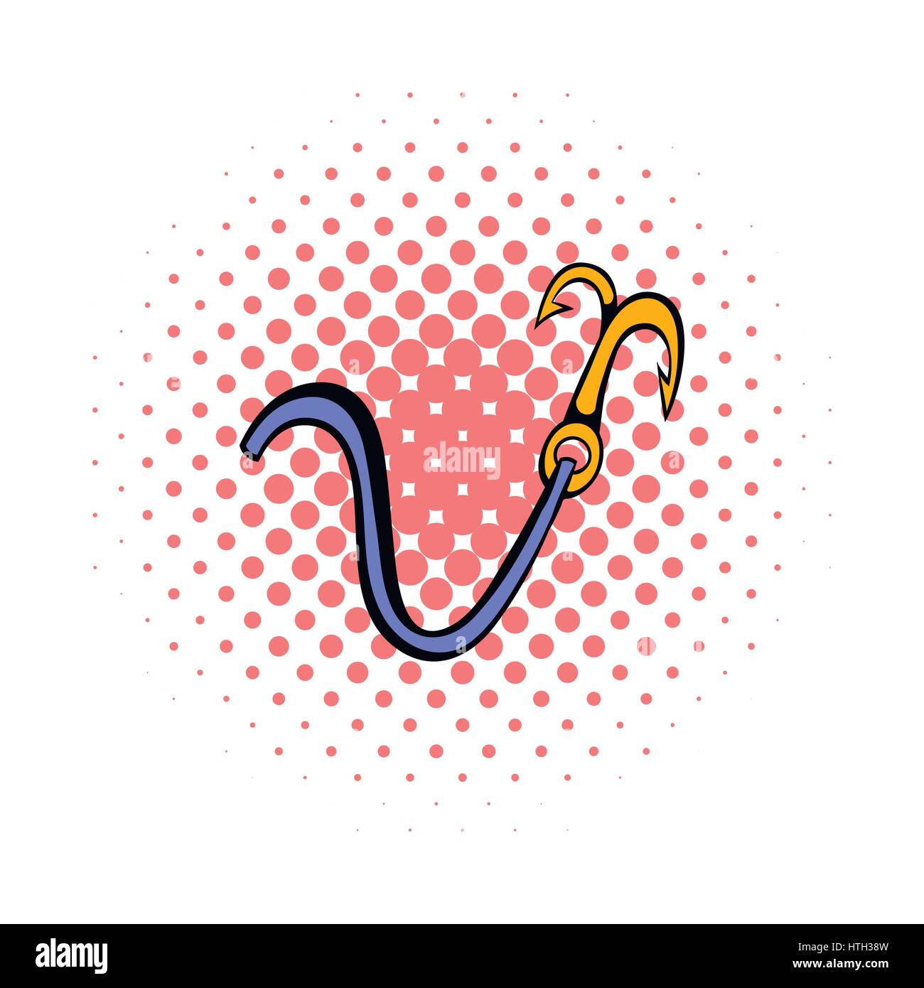 Ninja hook with rope icon, comics style Stock Vector Image & Art - Alamy