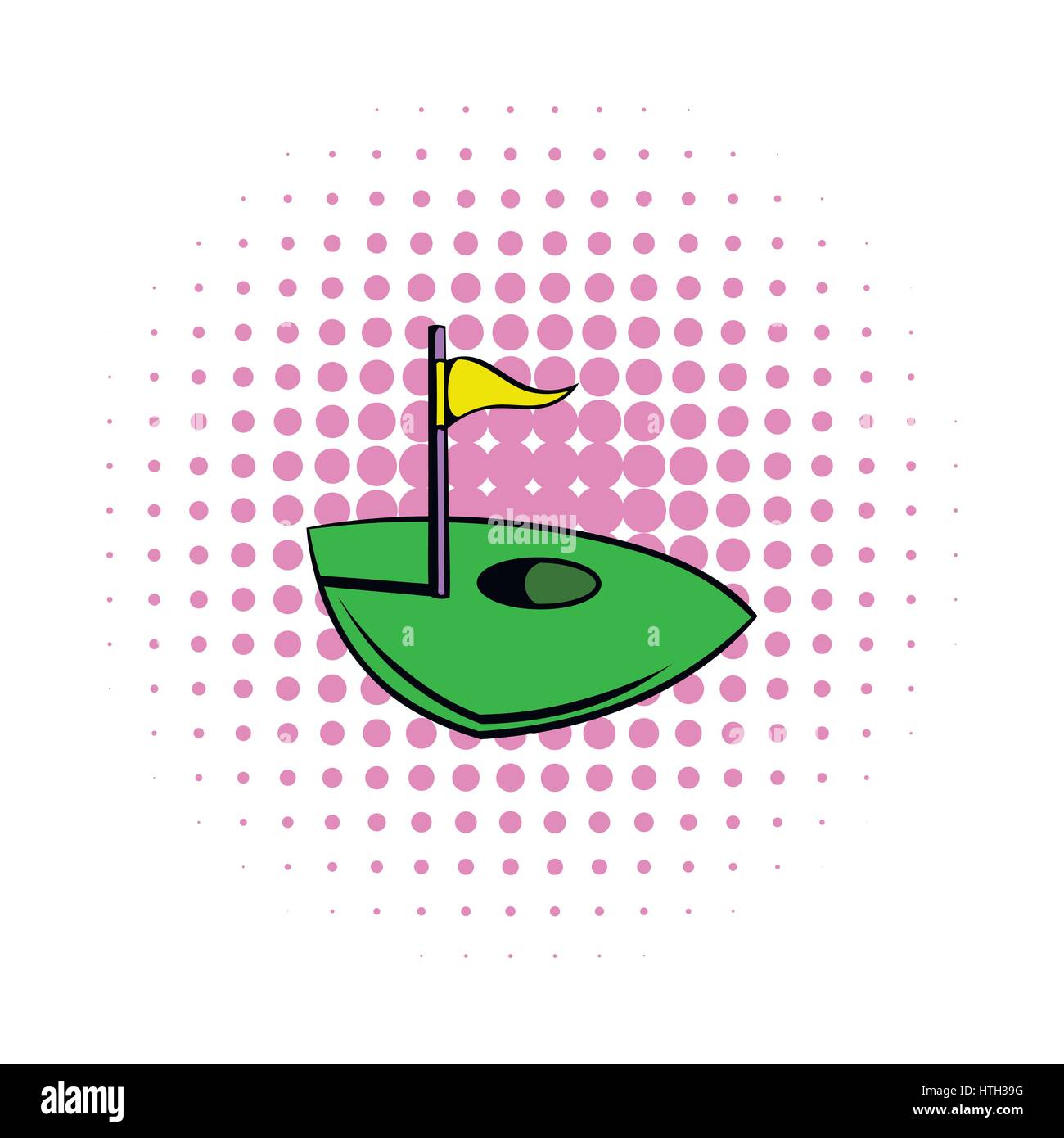 Golf hole on golf course Cut Out Stock Images & Pictures - Alamy