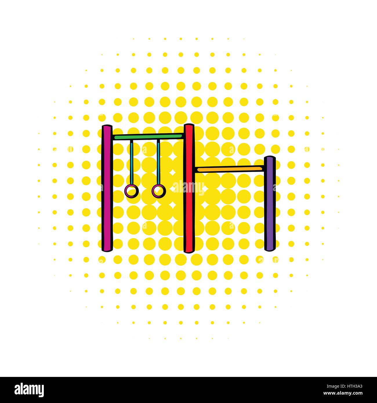 Horizontal bar with climbing rings icon Stock Vector Image & Art - Alamy