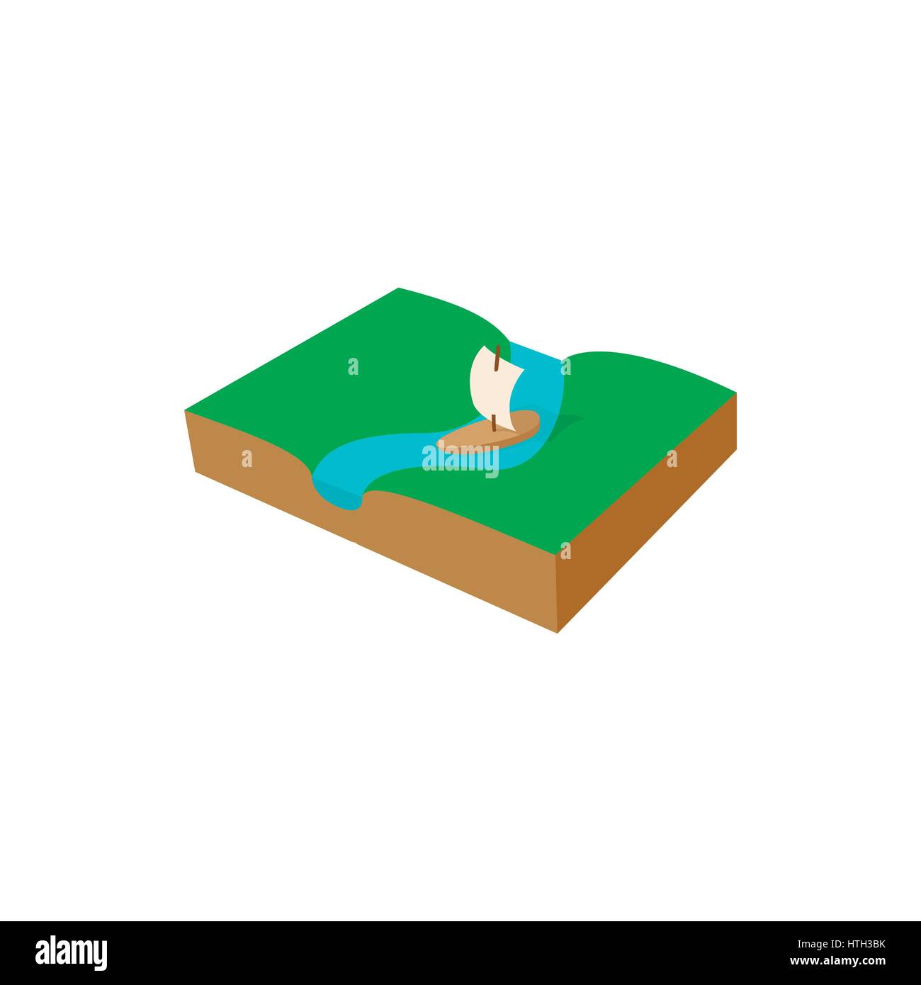 Floating boat icon, cartoon style Stock Vector Image & Art - Alamy