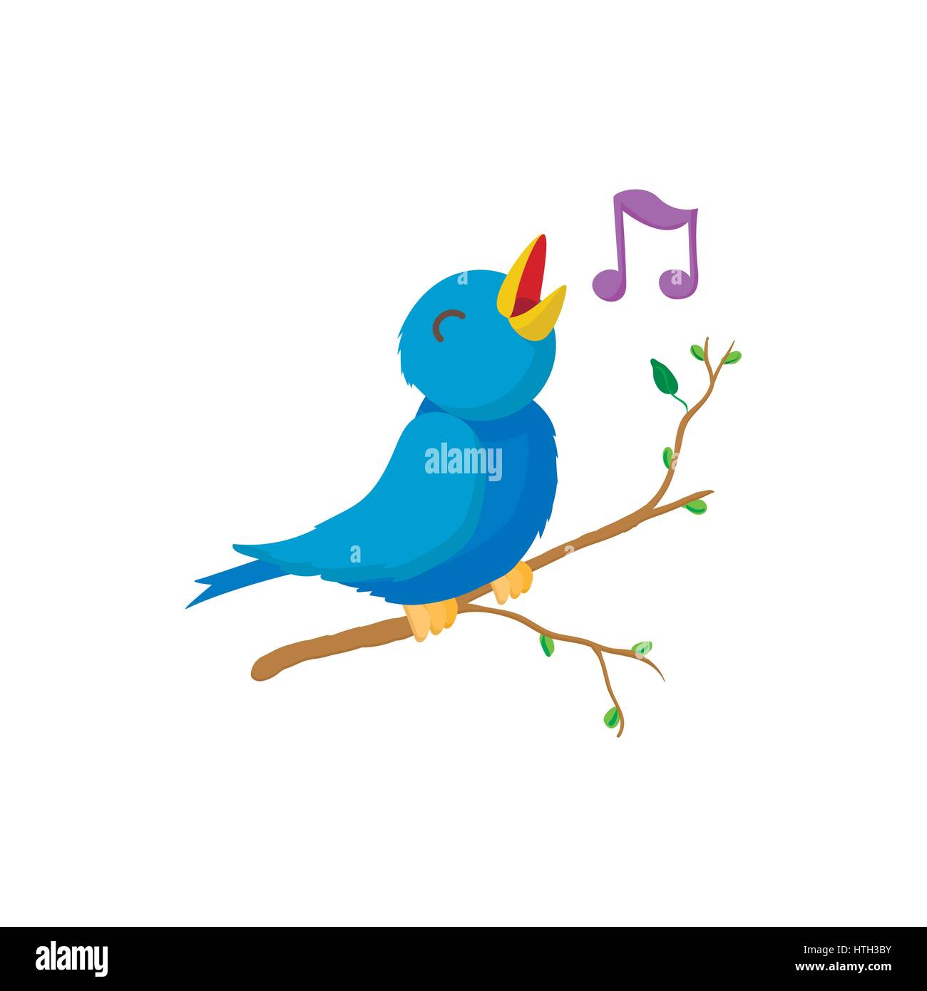 Singing bird icon, cartoon style Stock Vector Image & Art - Alamy