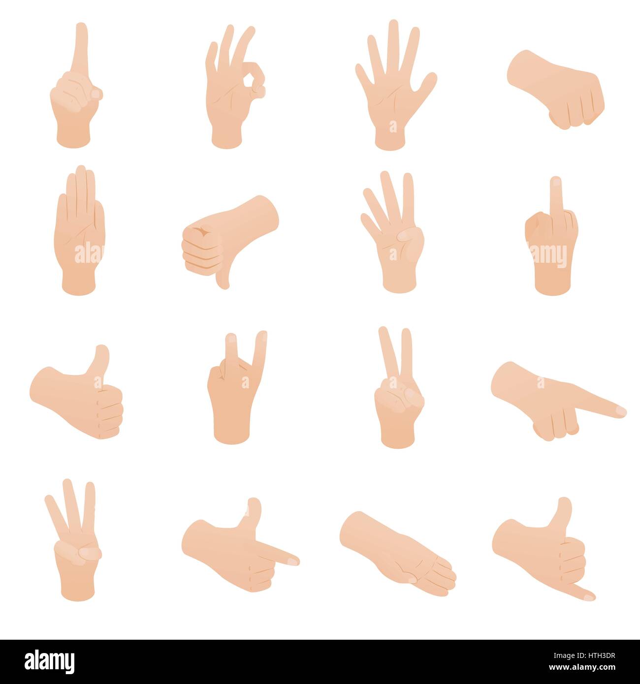 Hand set in isometric 3d style Stock Vector Image & Art - Alamy