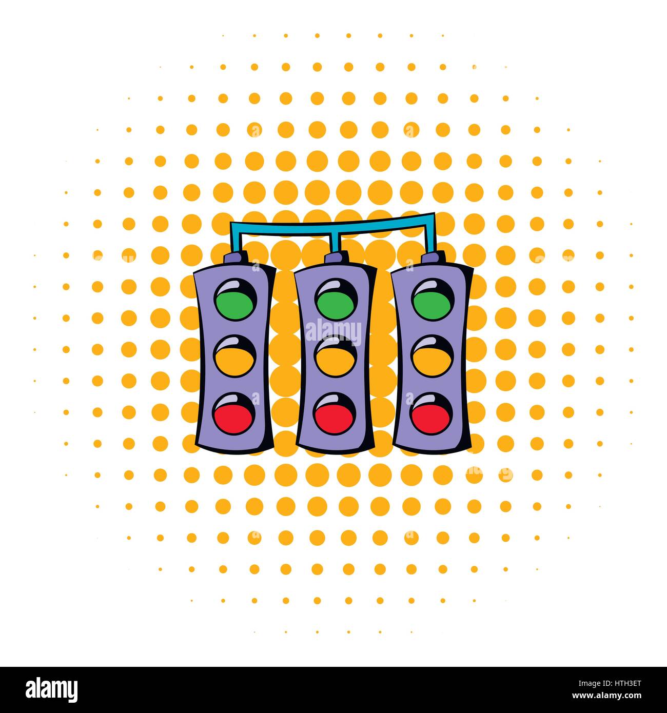 Road junction with traffic lights Stock Vector Images - Alamy