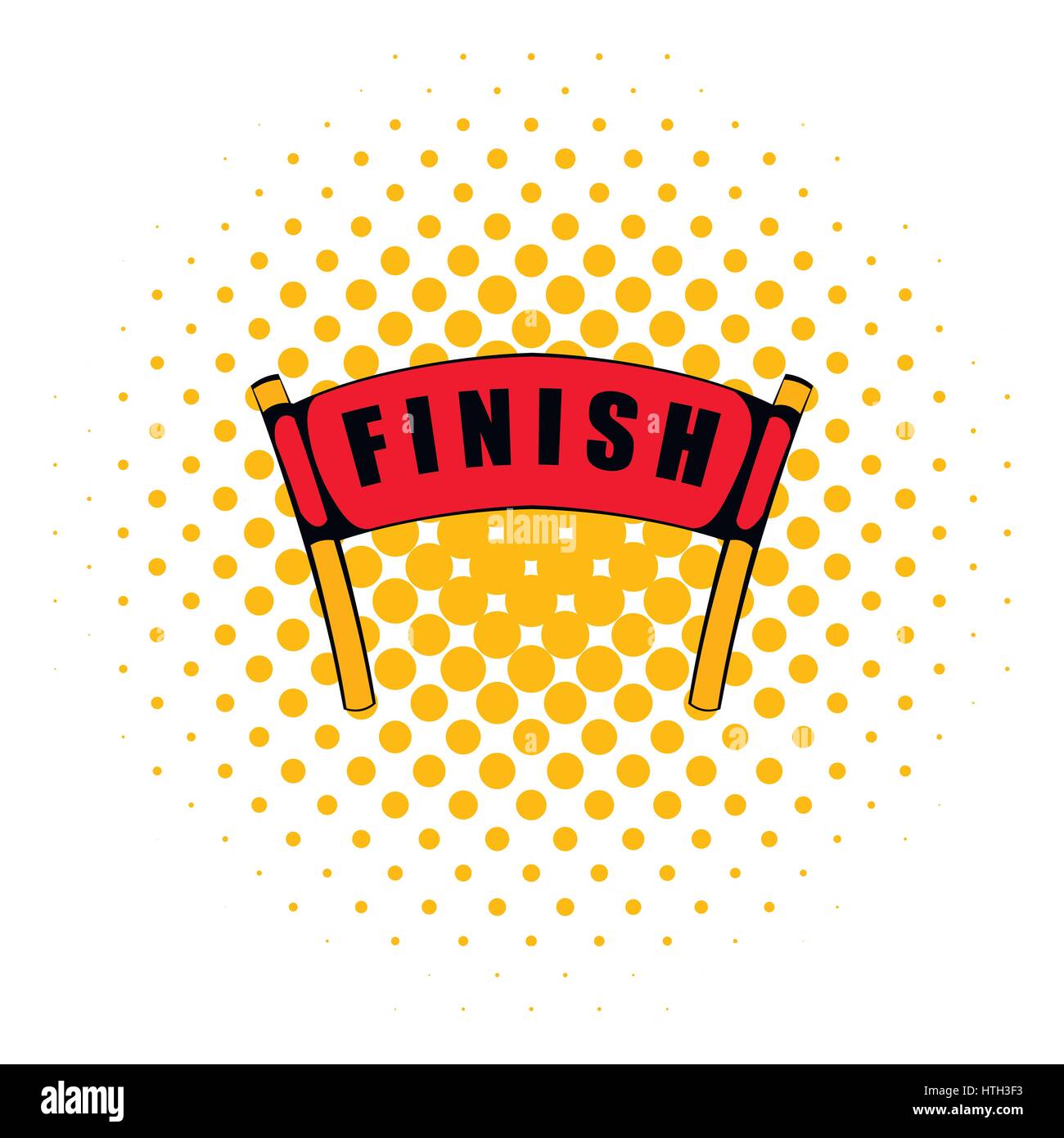 Red ribbon in finishing line icon, comics style Stock Vector Image & Art - Alamy