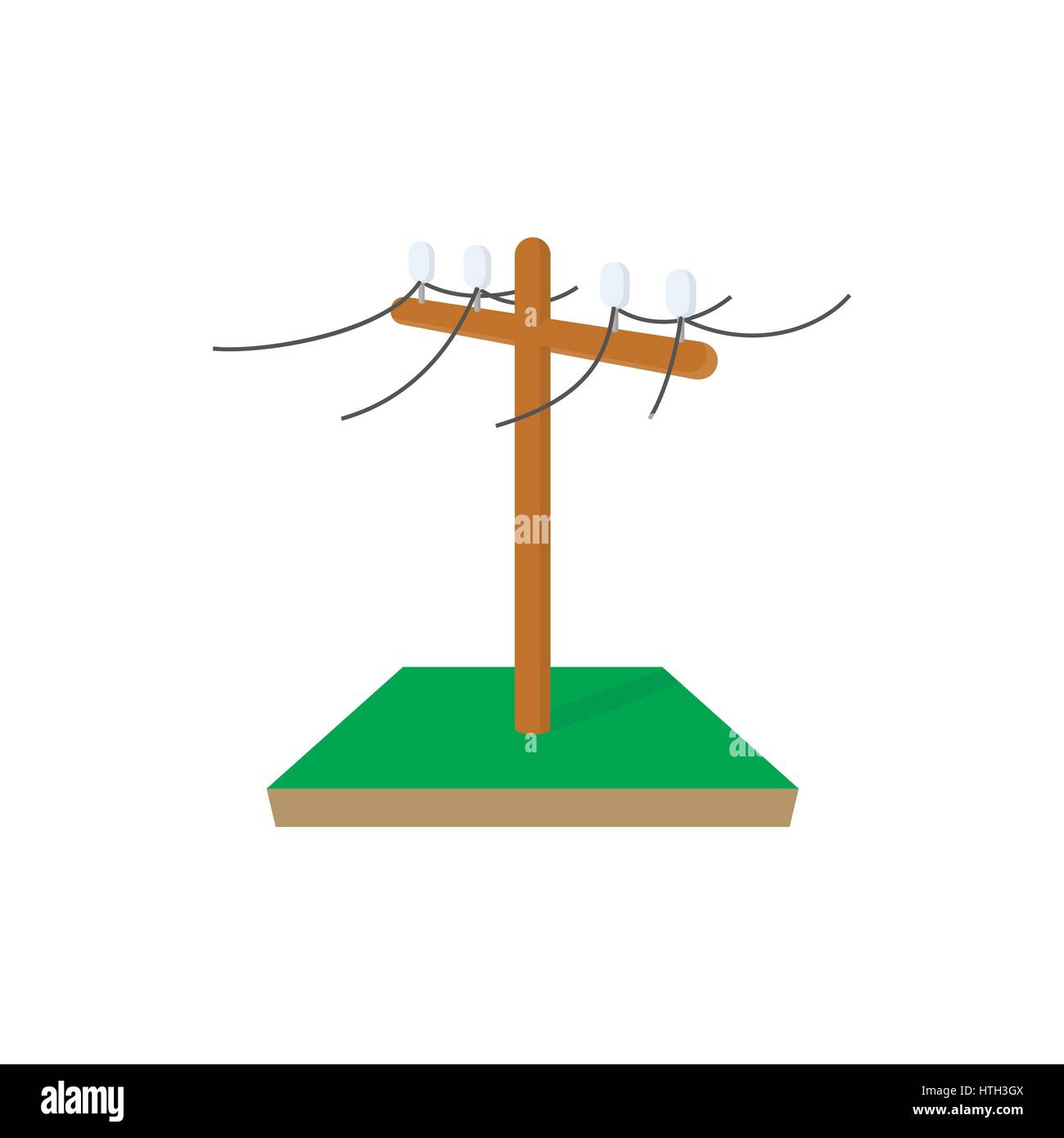 Power utility street light pole Stock Vector Images - Alamy